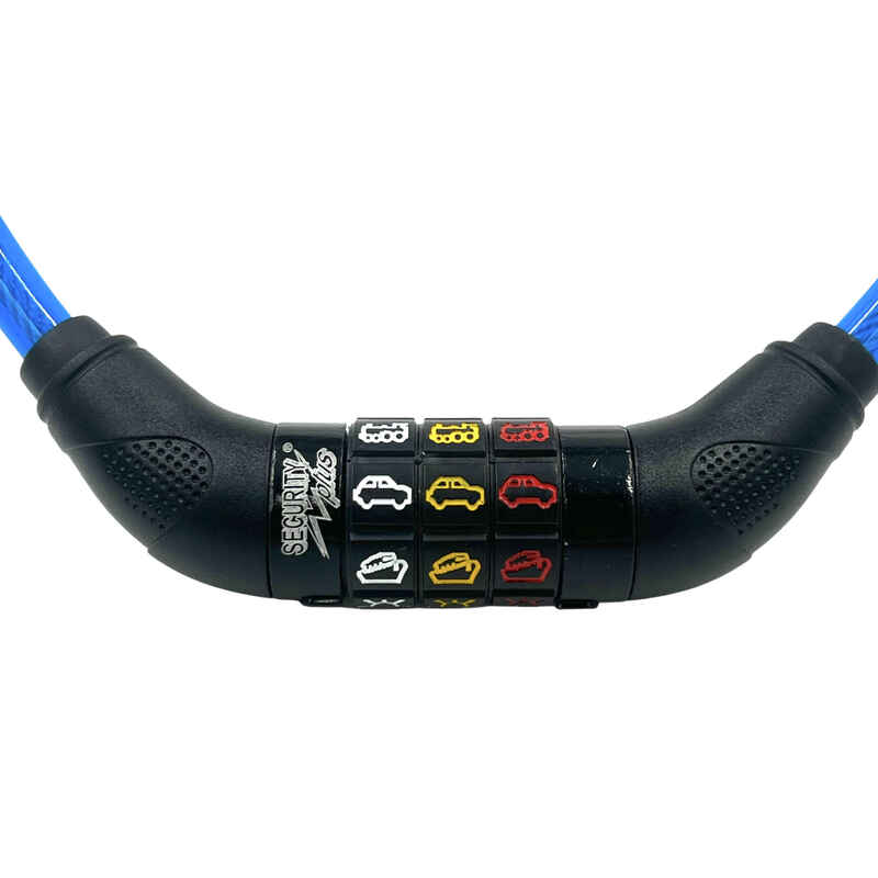 Kids' Bike Lock and accessories with symbols - Blue - Decathlon