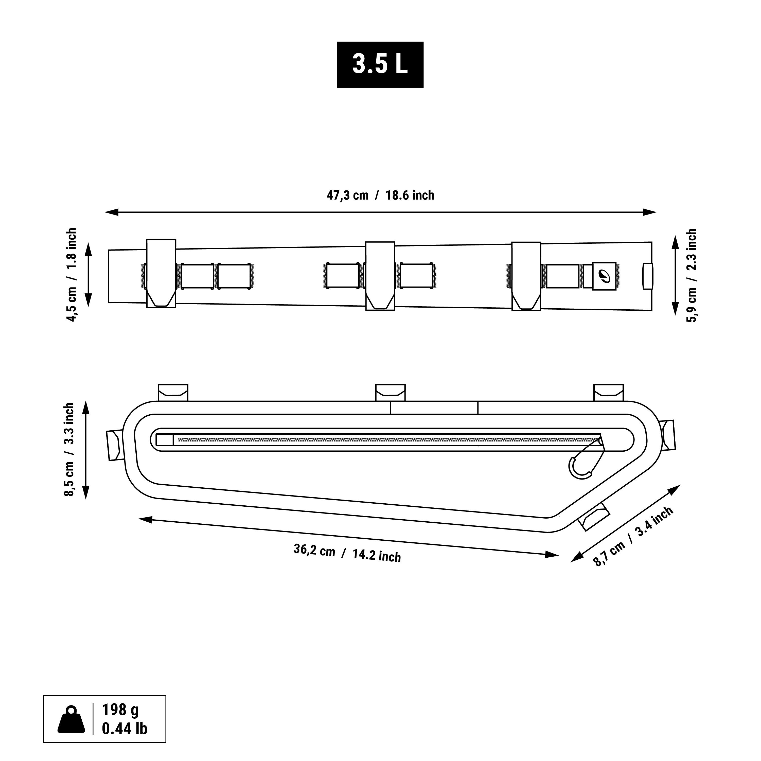 ЧАНТИЧКА ЗА РАМКА ЗА БАЙКПЕКИНГ HALF FRAME ADVT 900, 3,5 Л ...