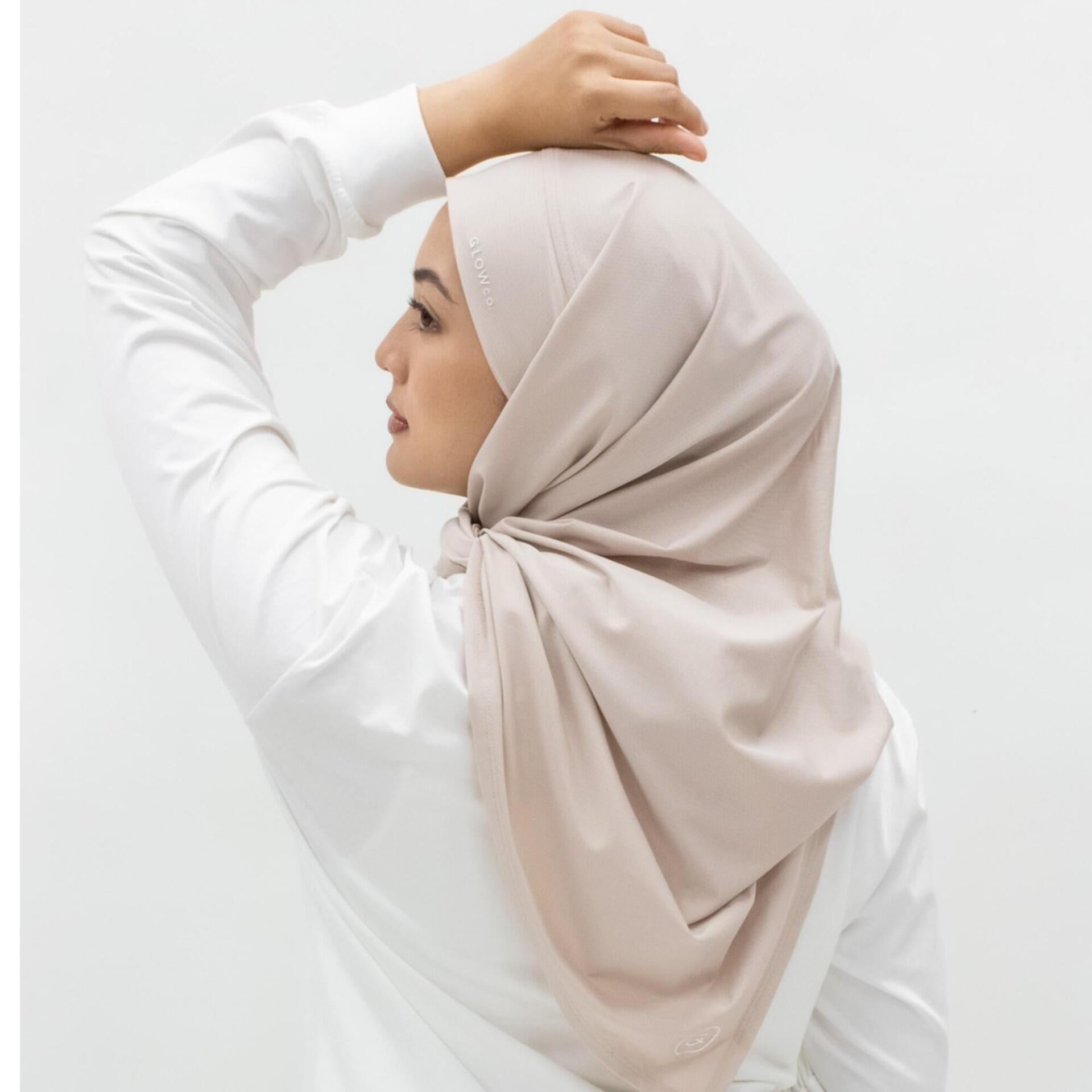 WOMEN TIE BACK HIJAB BARELY BLUSH