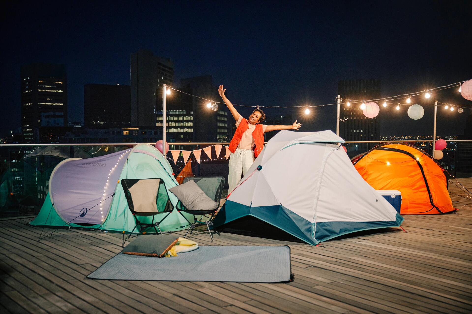 Instant 3-person camping tent, 2 Seconds - Green QUECHUA | Decathlon