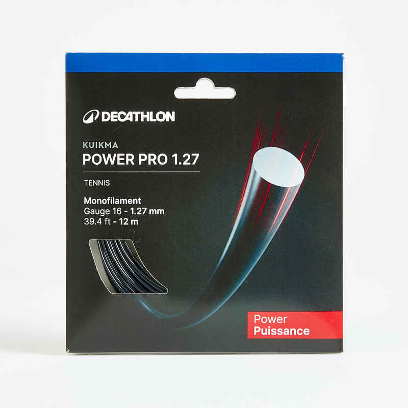 TA 990 Power 1.27 mm Monofilament Tennis Strings - Black - Decathlon