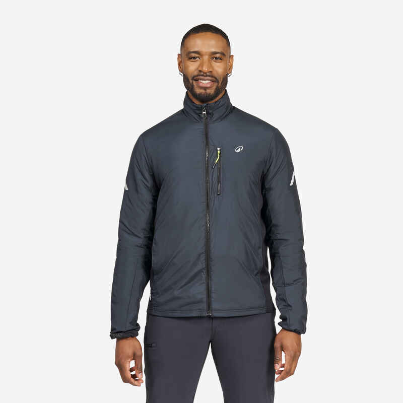 Men's Sailing 500 fleece-lined warm midlayer jacket dark grey - Decathlon