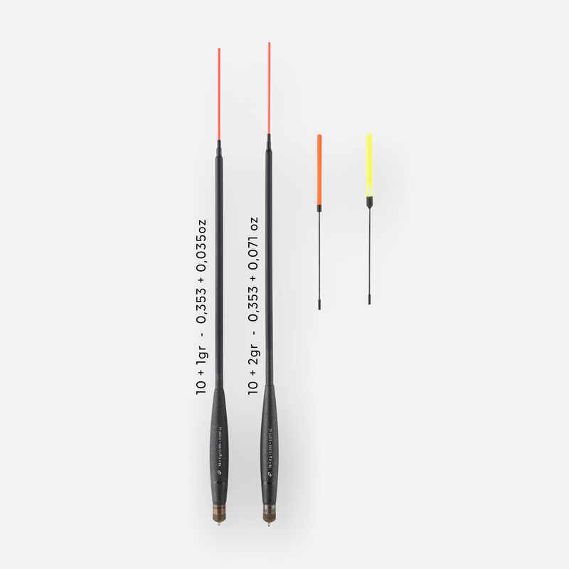 SET OF 2 MATCH FISHING FLOATS MTCH F 500 FIX 10+1 g 10+2 g - Decathlon