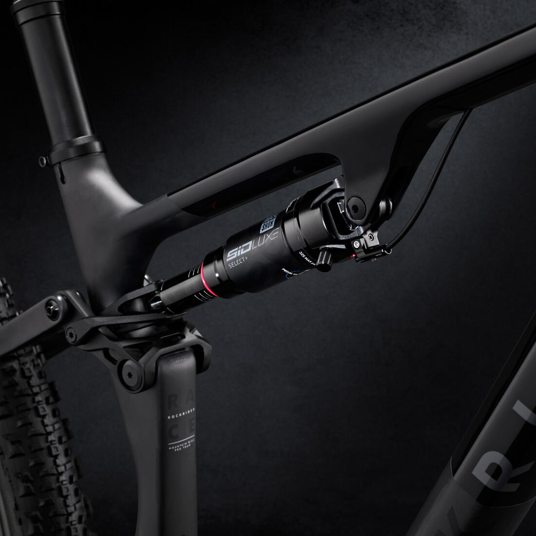 Vélo VTT tout suspendu XC cadre carbone RACE 940 S, Rouge ROCKRIDER ...