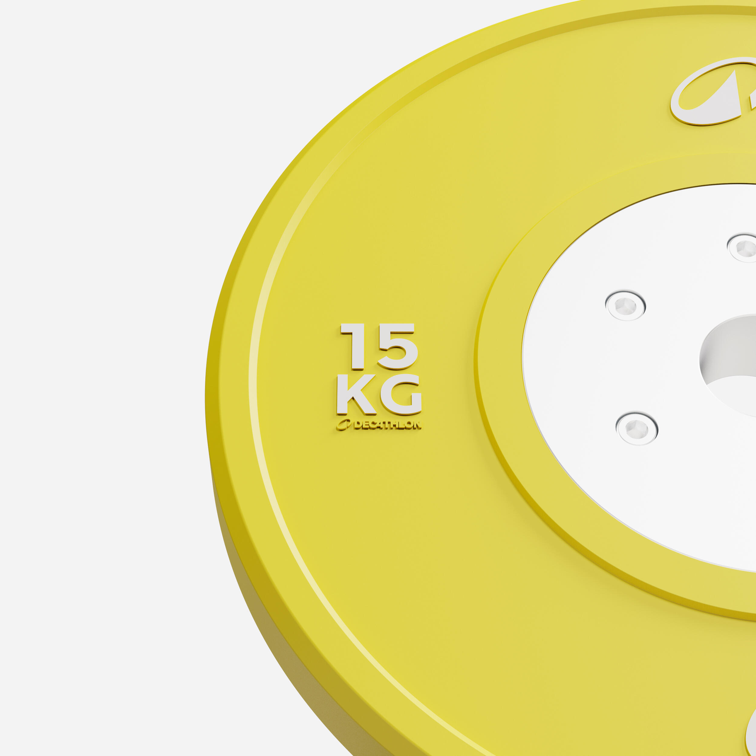 15 kg Calibrated Weight-Lifting Plate Sold Individually - Decathlon