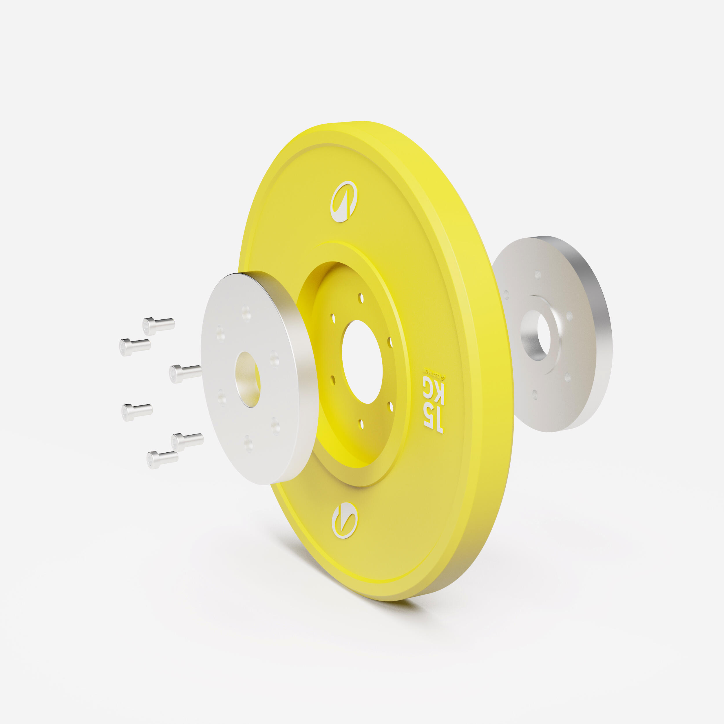 15 kg Calibrated Weight-Lifting Plate Sold Individually - Decathlon