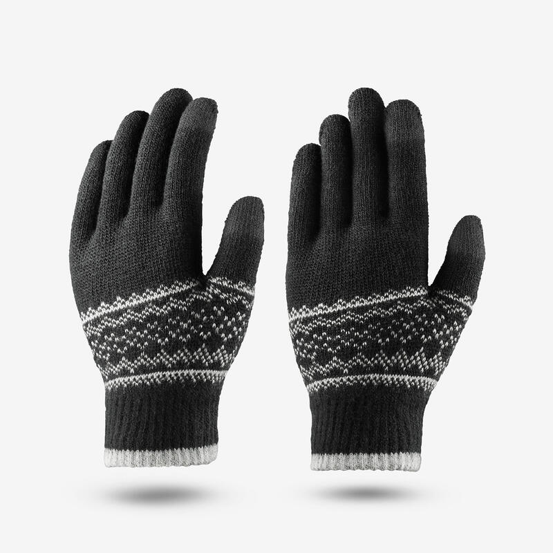 Gants en maille tactiles enfant 4-14 ans, HIKE100 violet QUECHUA ...
