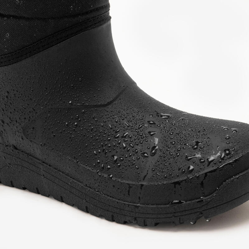 Bottes de randonnée neige chaudes imperméables femme, NH100 Mid noir ...