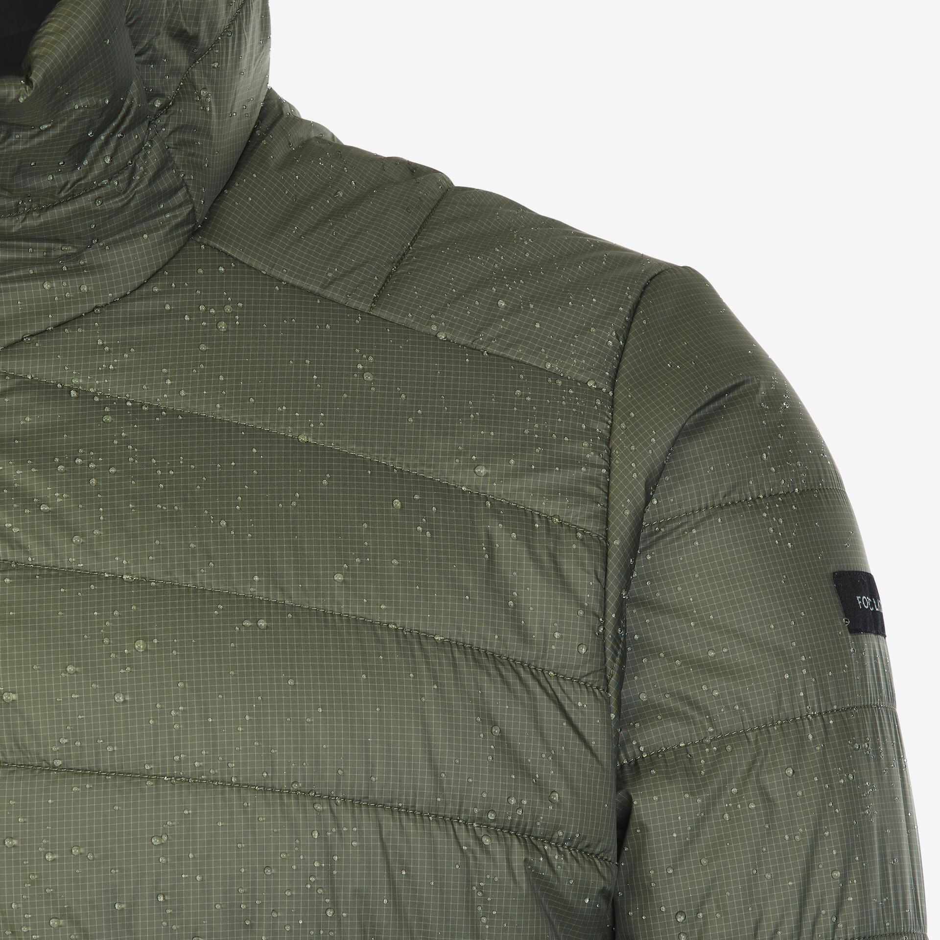 Men's Winter Padded Jacket with Hood MT100 -5°C - Army Green