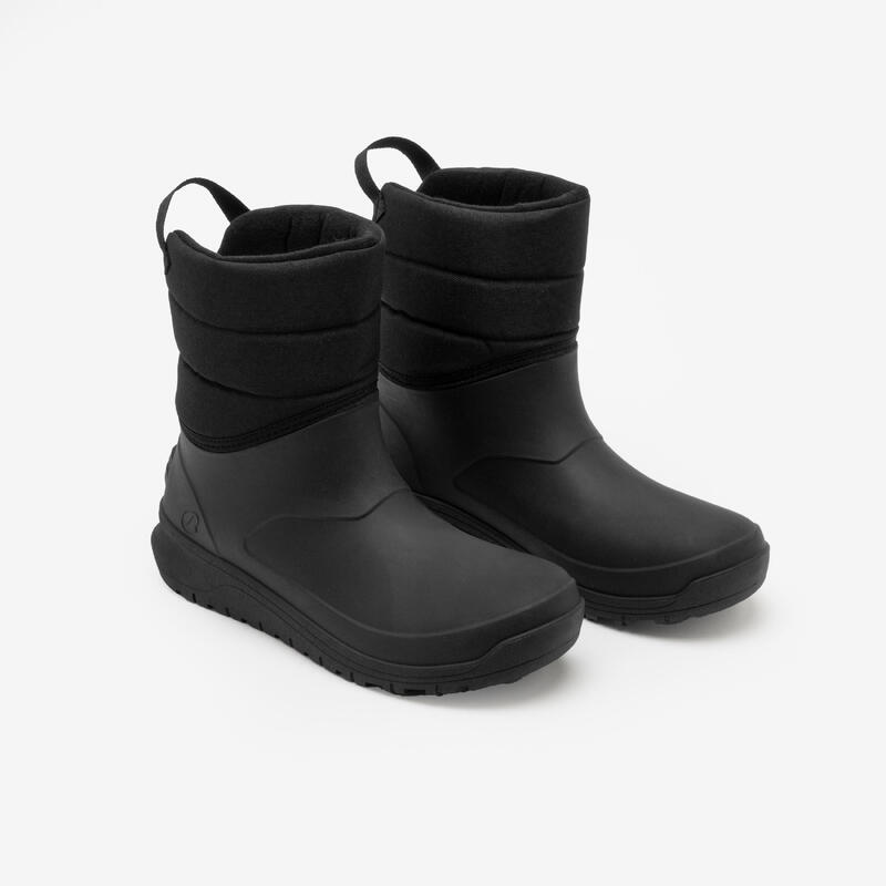 Bottes de randonnée neige chaudes imperméables femme, NH100 Mid noir ...