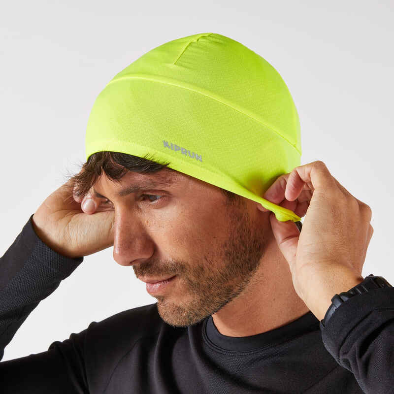 Bonnet running chaud adulte - kiprun warm+ V2 jaune fl - Decathlon