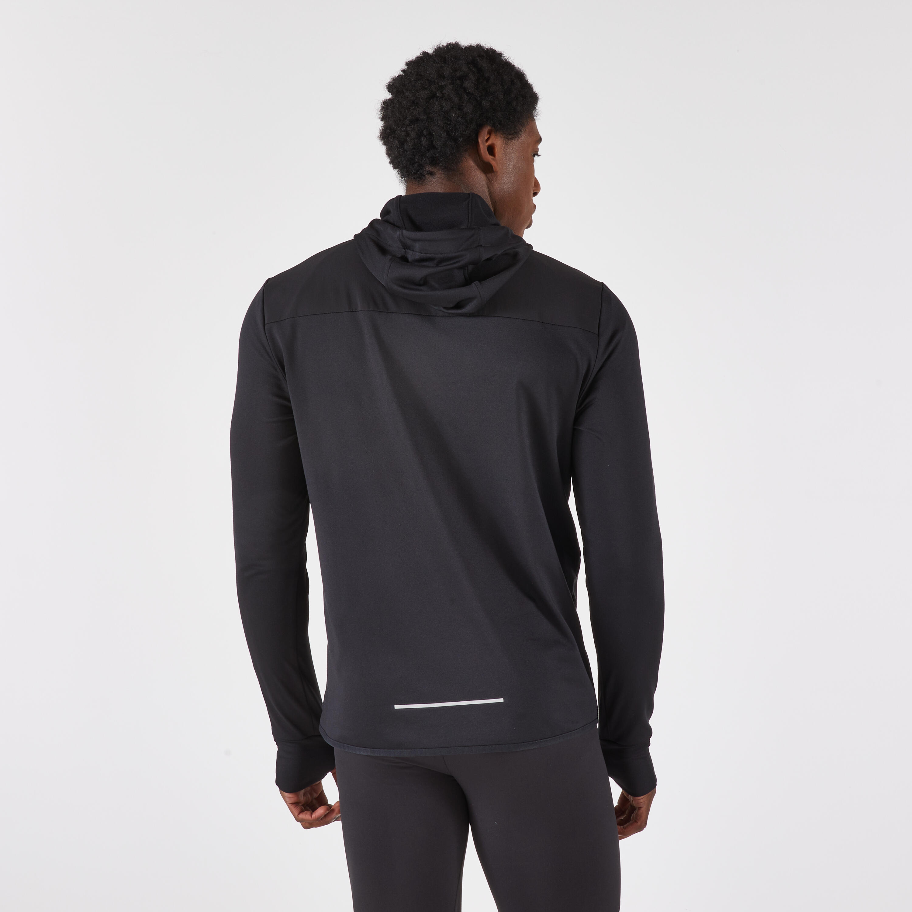 Hardloopjack Run 100 heren warm zwart | Decathlon