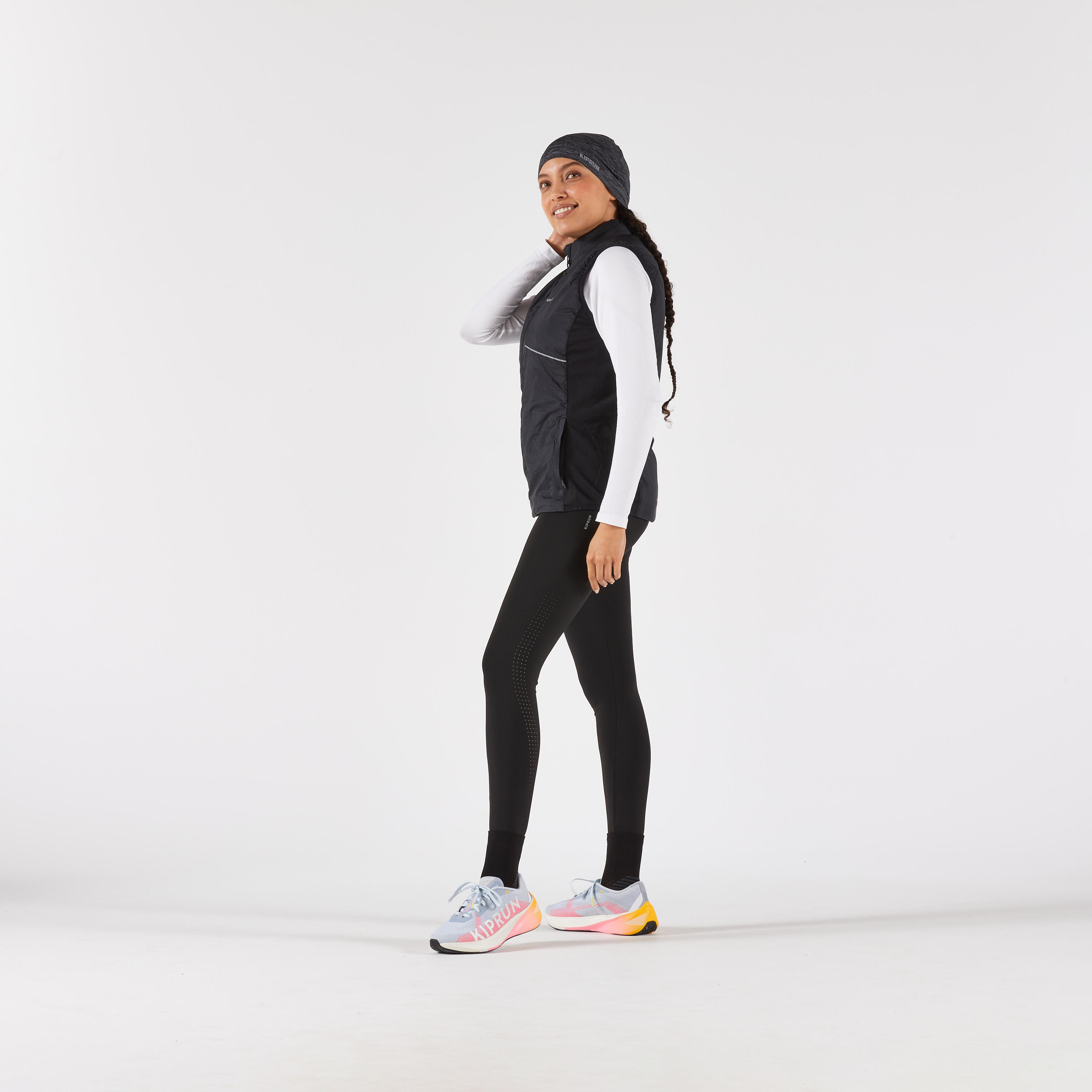 Kiprun Adult Seamless Running Hat - Mottled Grey - Decathlon