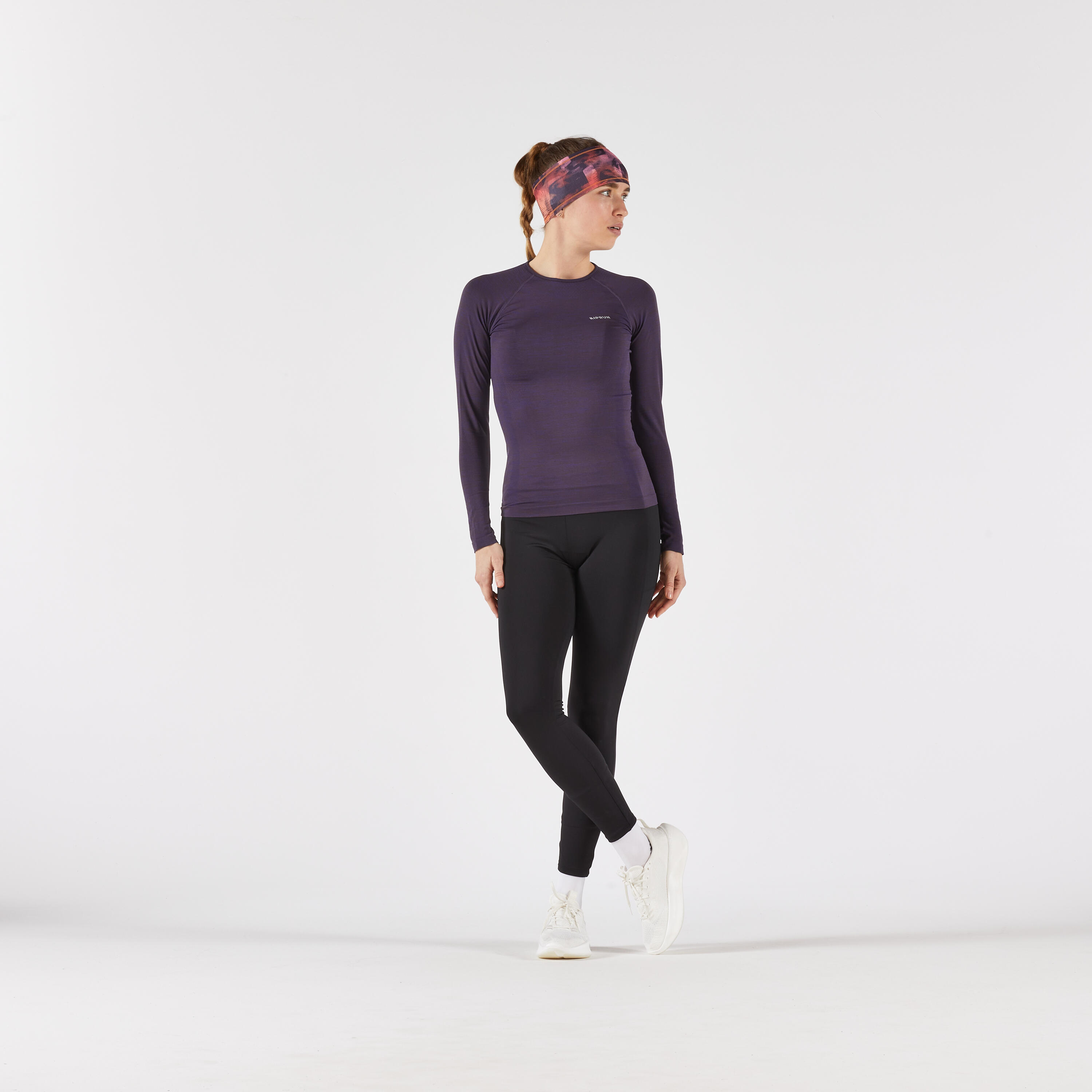 Kiprun Warm+V2 Adult Running Headband - Orange and Pink Graphics KIPRUN ...