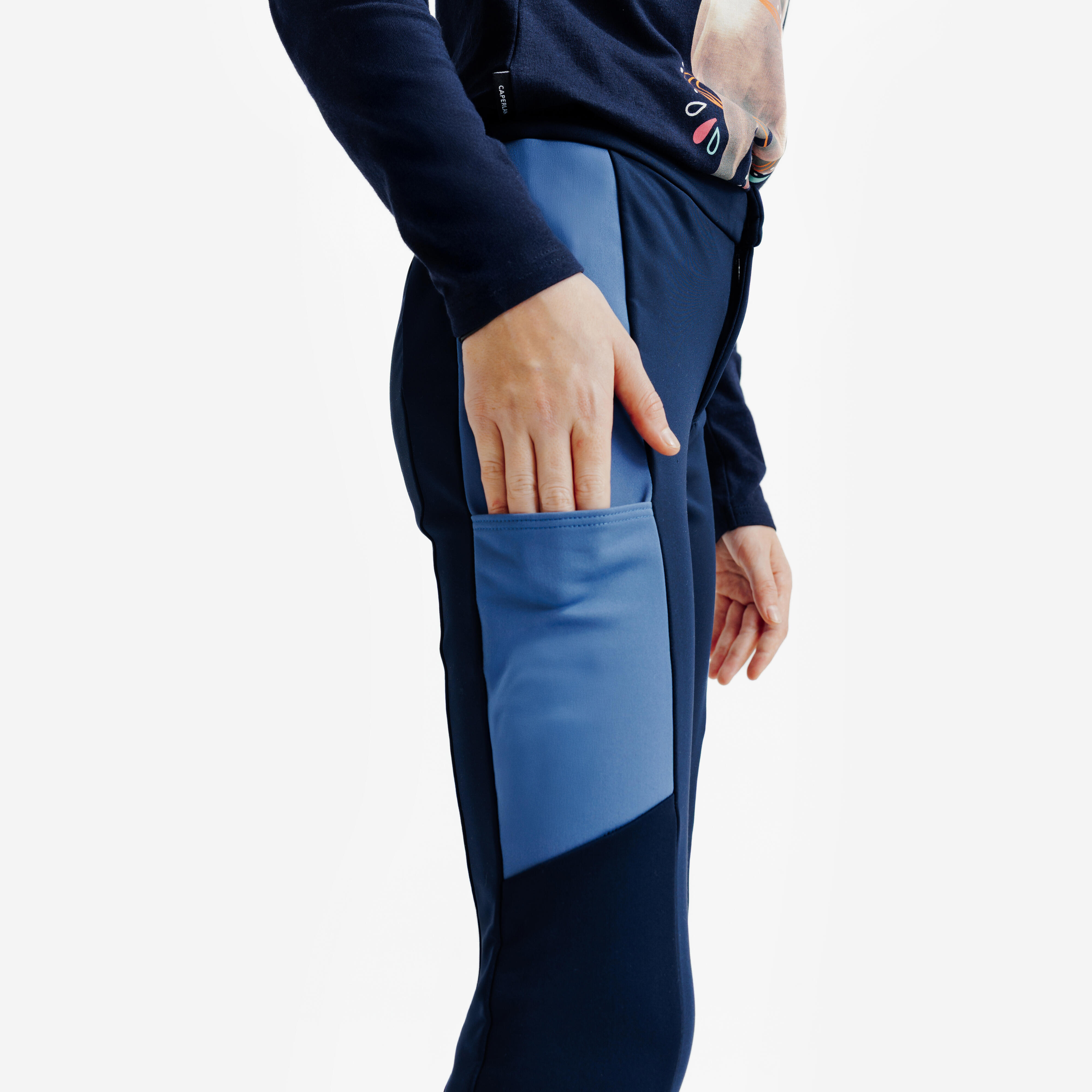 Kids' Horse Riding Jodhpurs Warm - Blue/Comet Blue - Decathlon