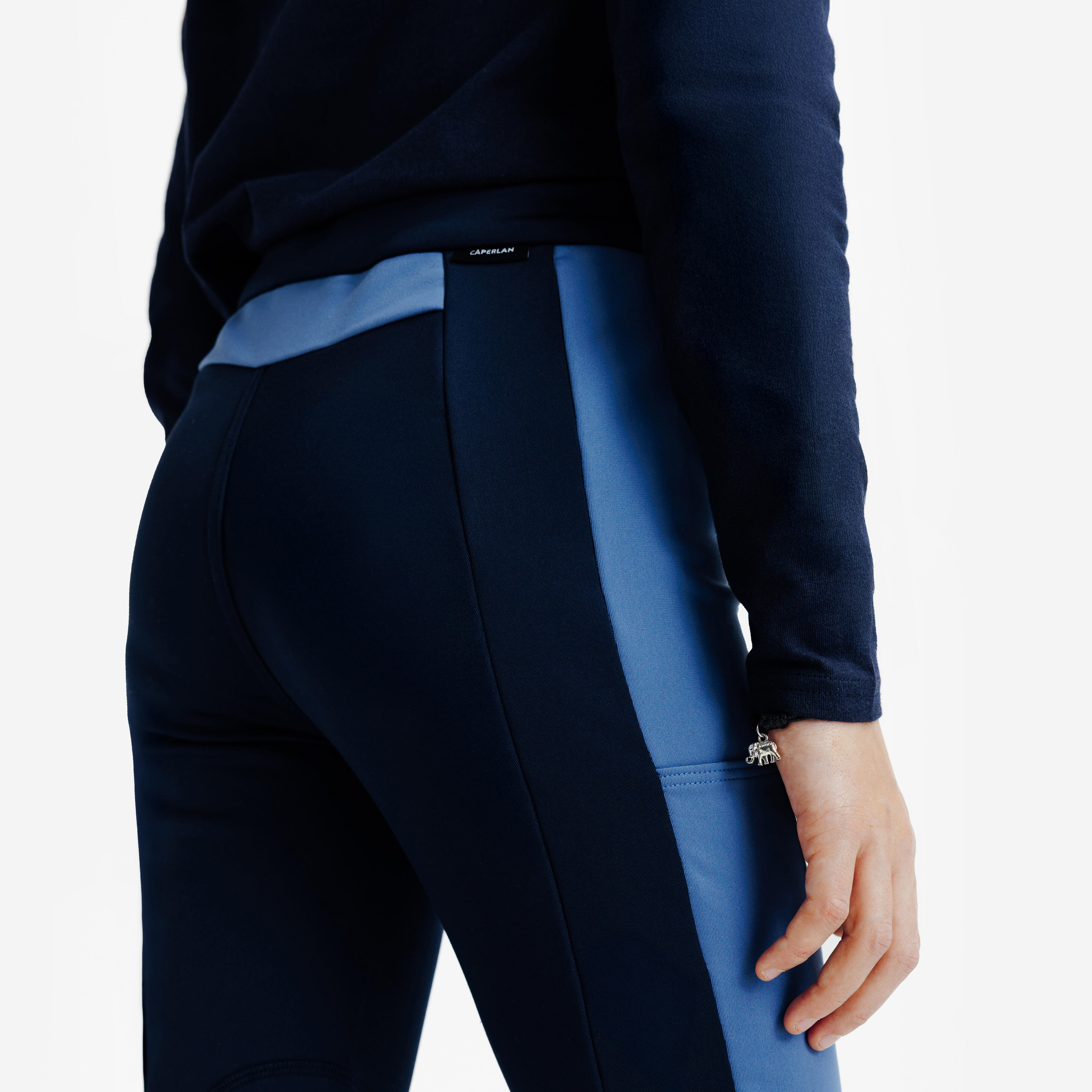 Kids' Horse Riding Jodhpurs Warm - Blue/Comet Blue - Decathlon