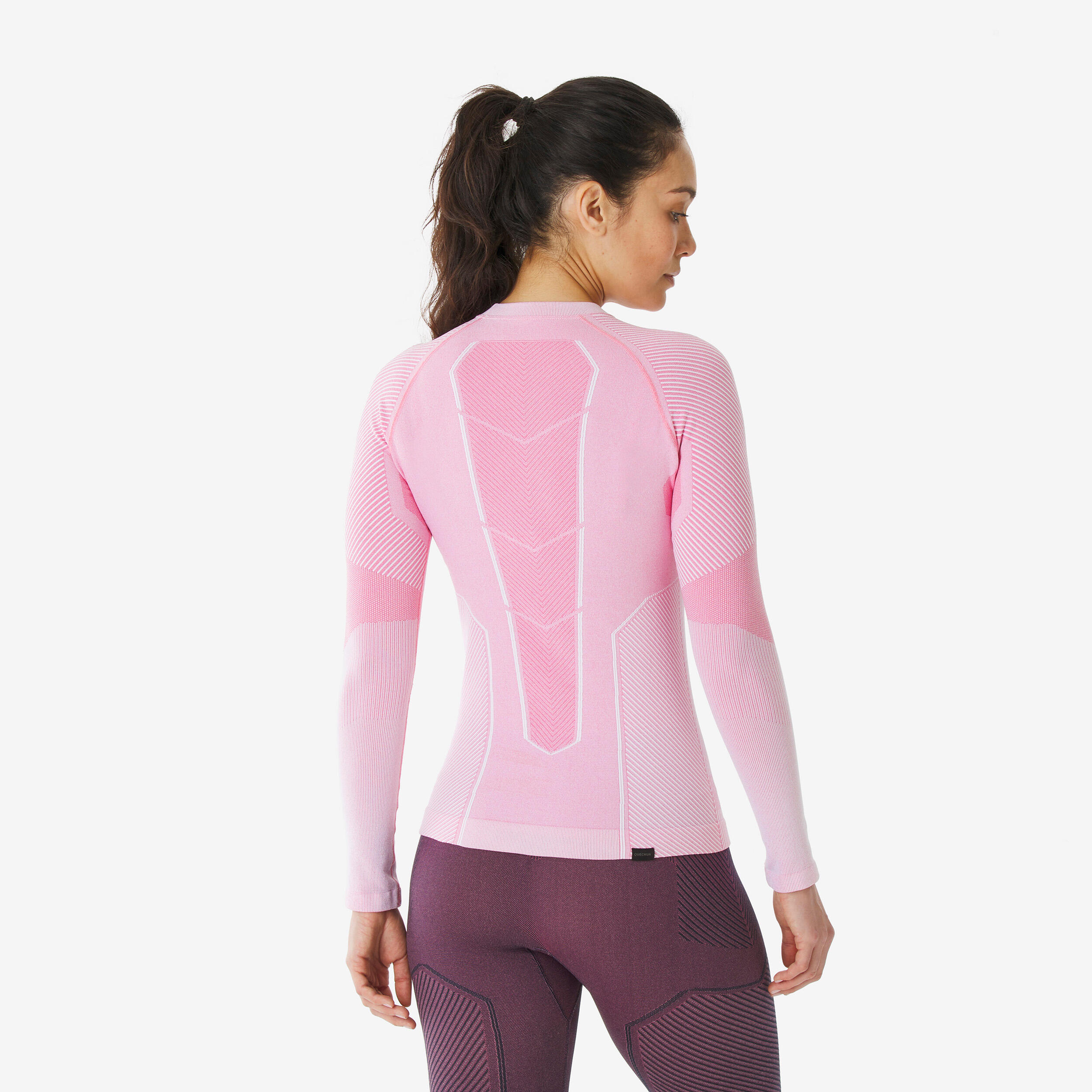 Women's thermal and breathable base layer, BL TOP 900 tech pink | Decathlon