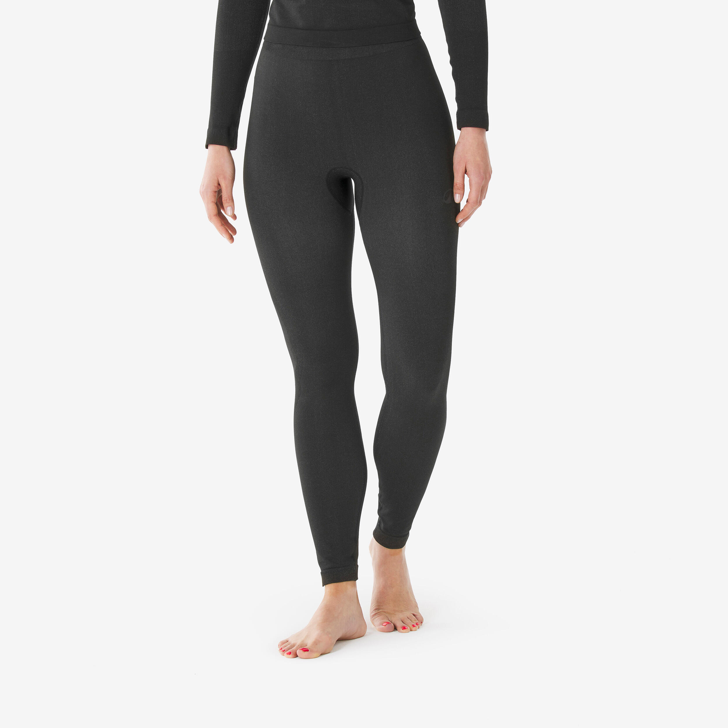 Collant thermique de ski Femme, BL 500 seamless noir | Decathlon
