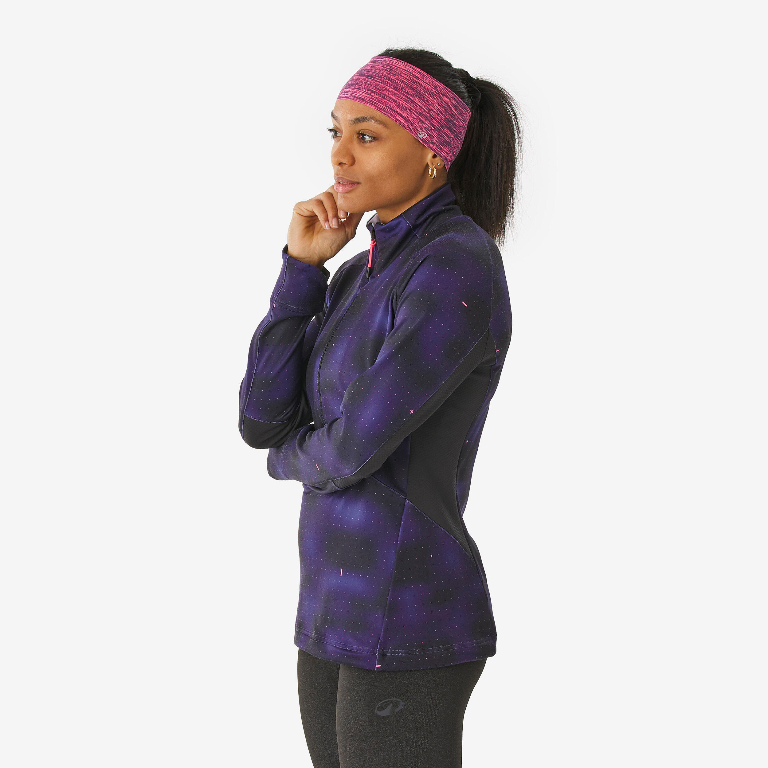 Women’s thermal base layer, BL TOP 500 half-zip purple WEDZE | Decathlon