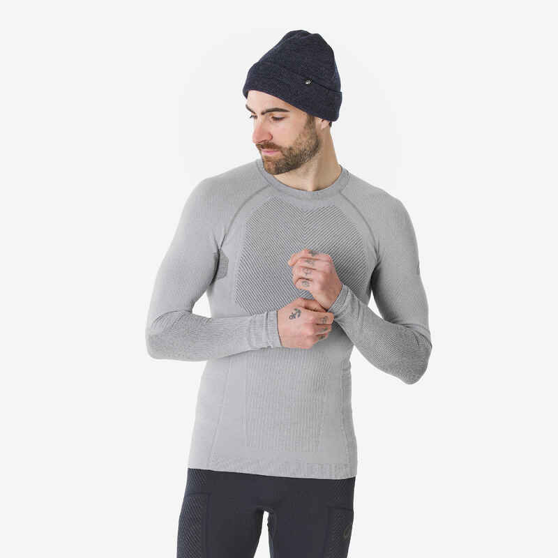 Men's thermal and breathable base layer, BL TOP 900 tech grey - Decathlon