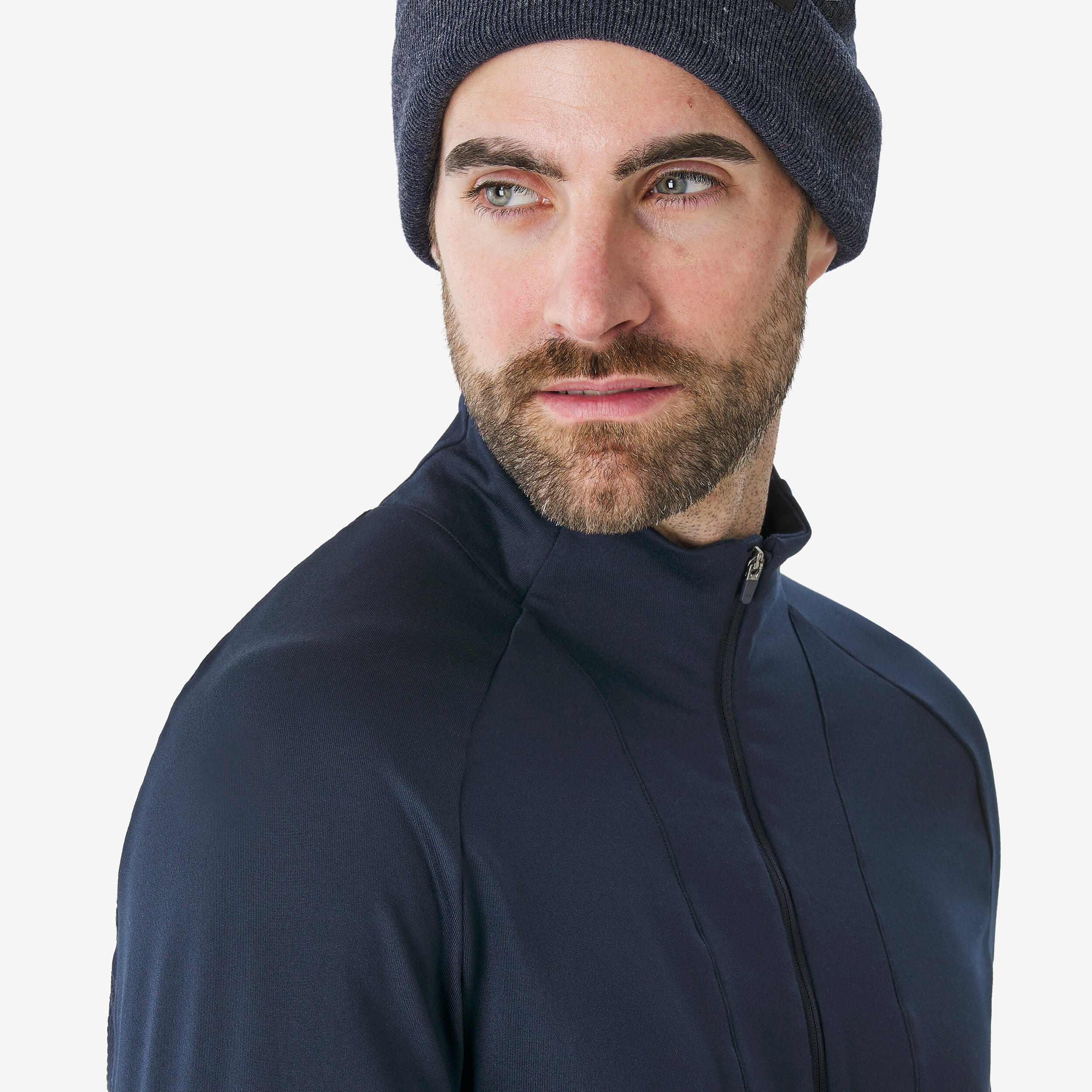 Men’s thermal base layer, BL TOP 500 half-zip navy blue - Decathlon