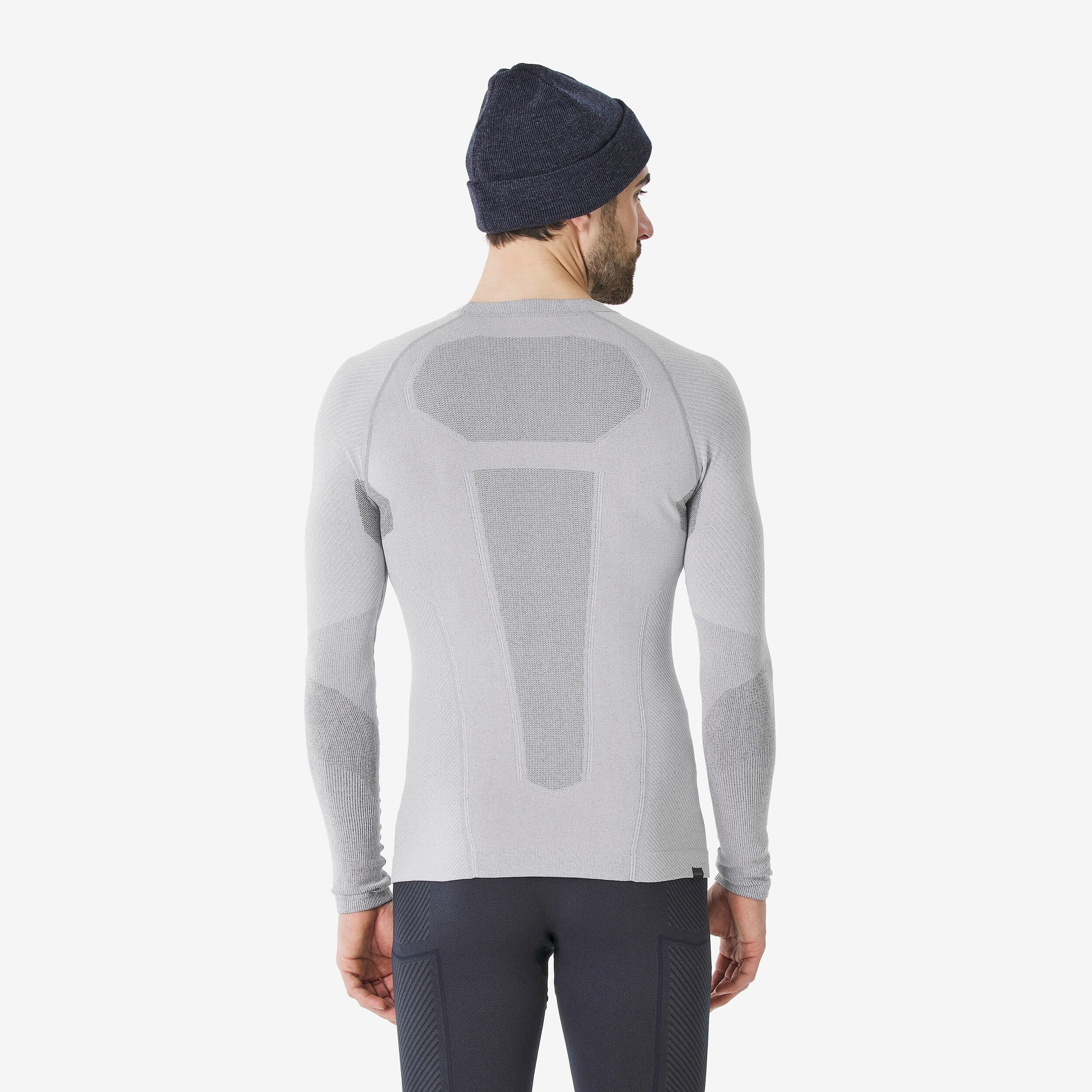 Men's thermal and breathable base layer, BL TOP 900 tech grey WEDZE ...
