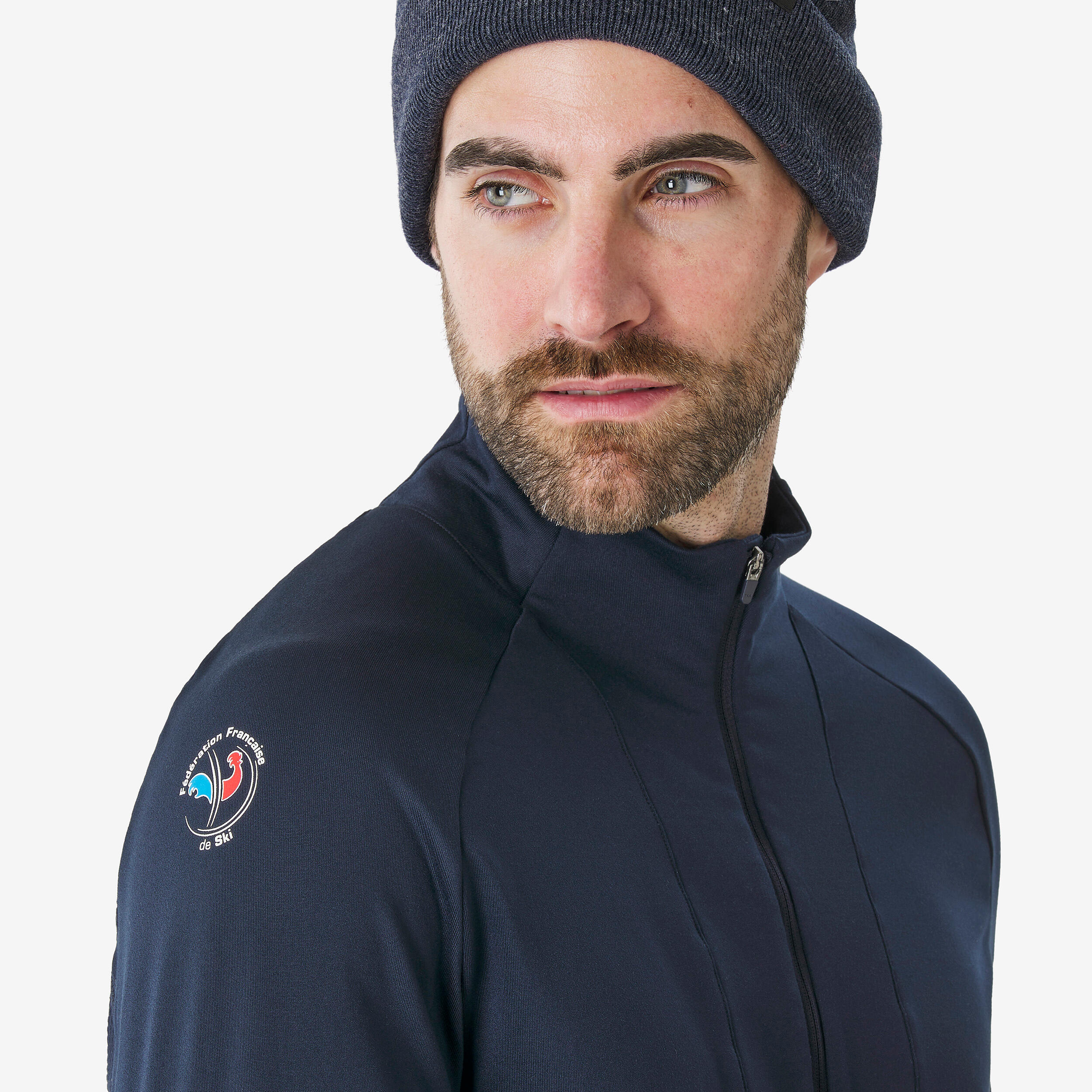 Men’s thermal base layer, BL TOP 500 half-zip - Navy Blue FFS | Decathlon