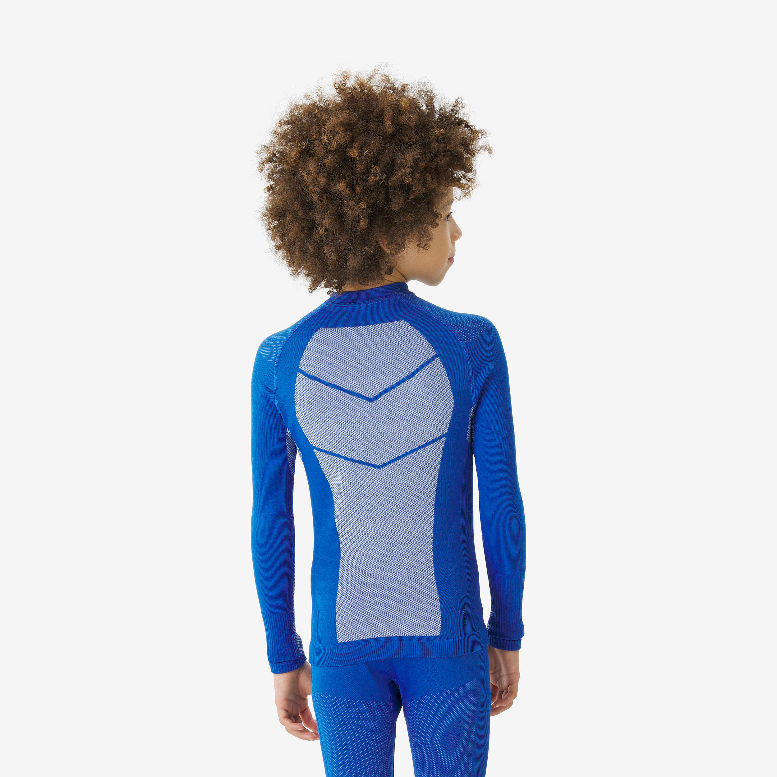 Thermoshirt BL 900 voor kinderen 5-15 jaar naadloos blauw | Decathlon