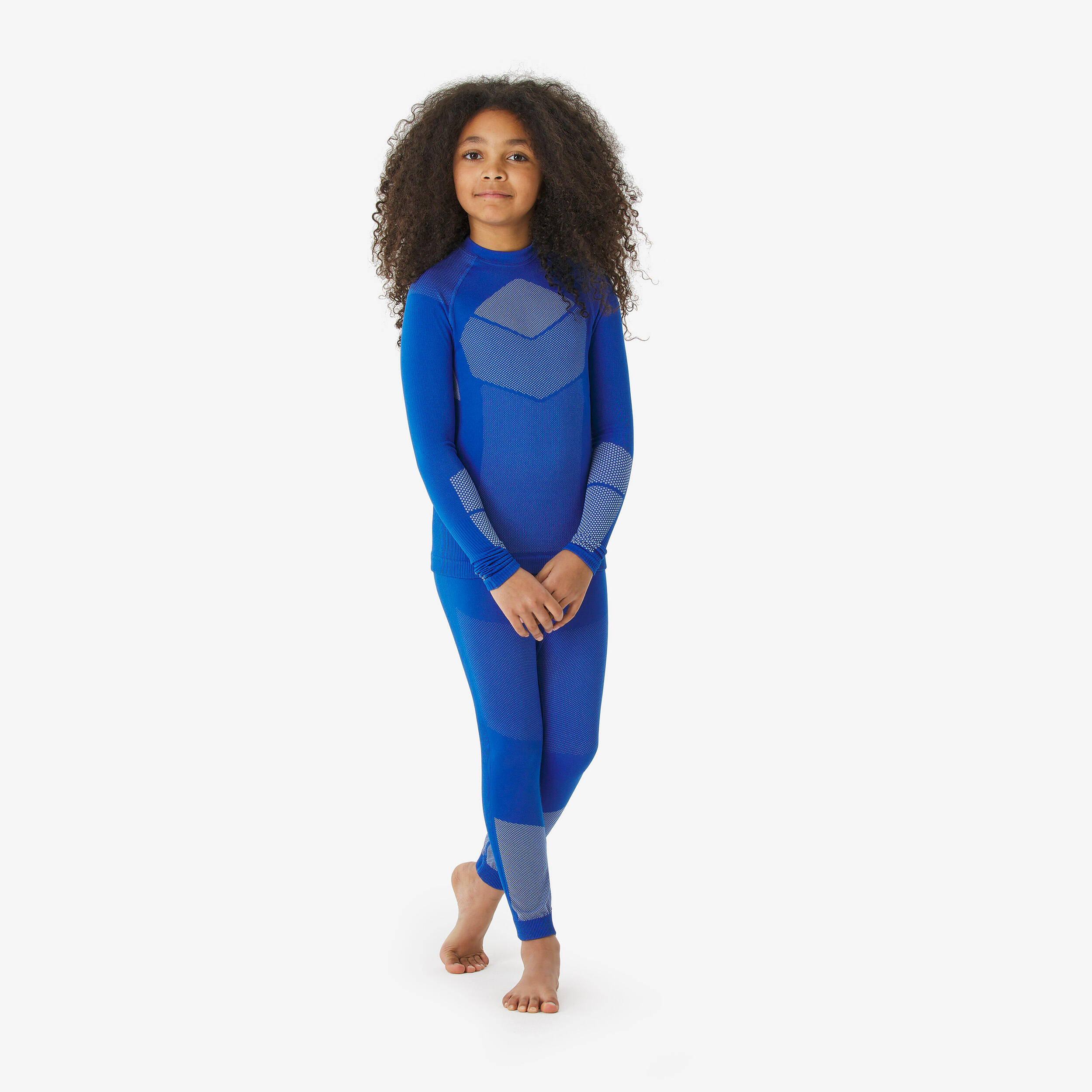 Kids’ seamless thermal base layer top BL TOP 900 - 5 - 15 years - Blue ...