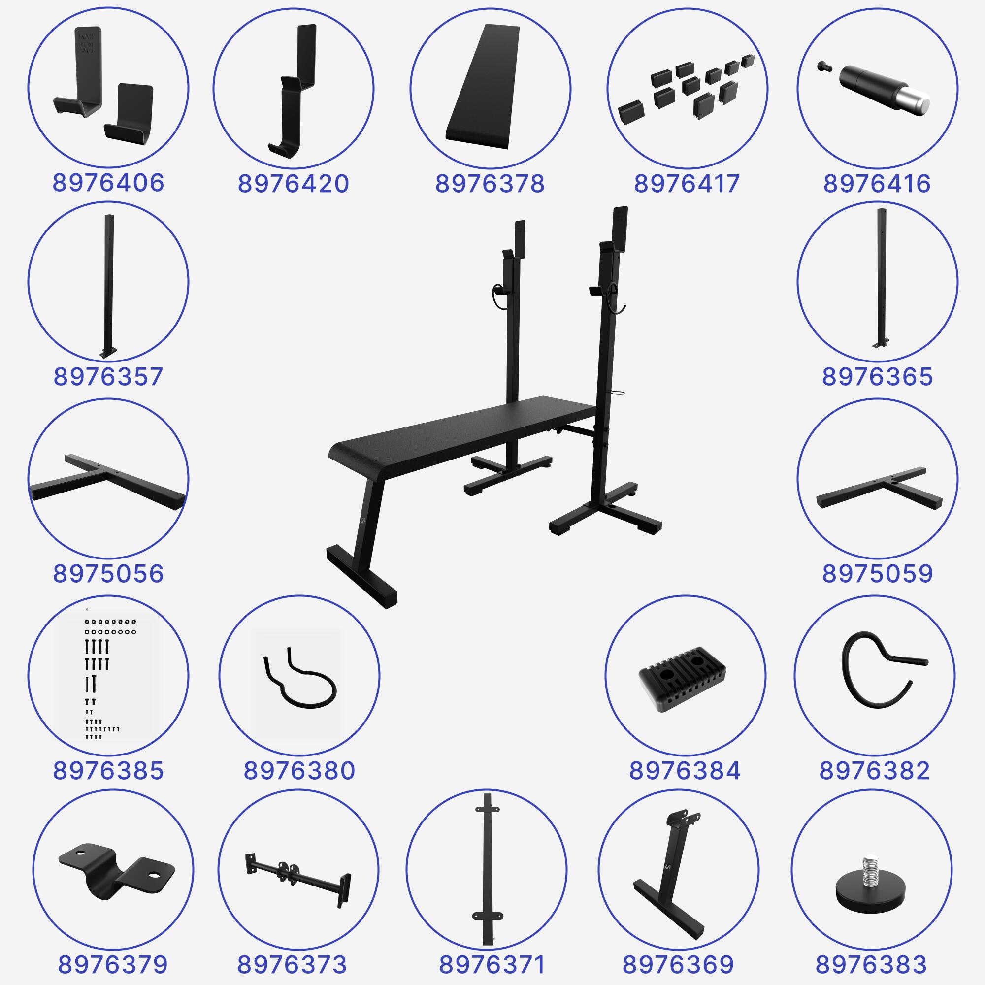Adjustable Screw-on Foot, Bench Spare Part, Bench Press 80 kg - Decathlon