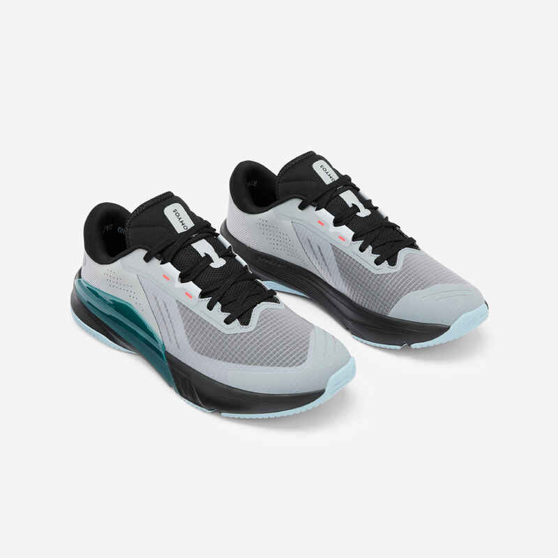 Tenisice za fitnes Energy+ muške sivo-zelene - Decathlon