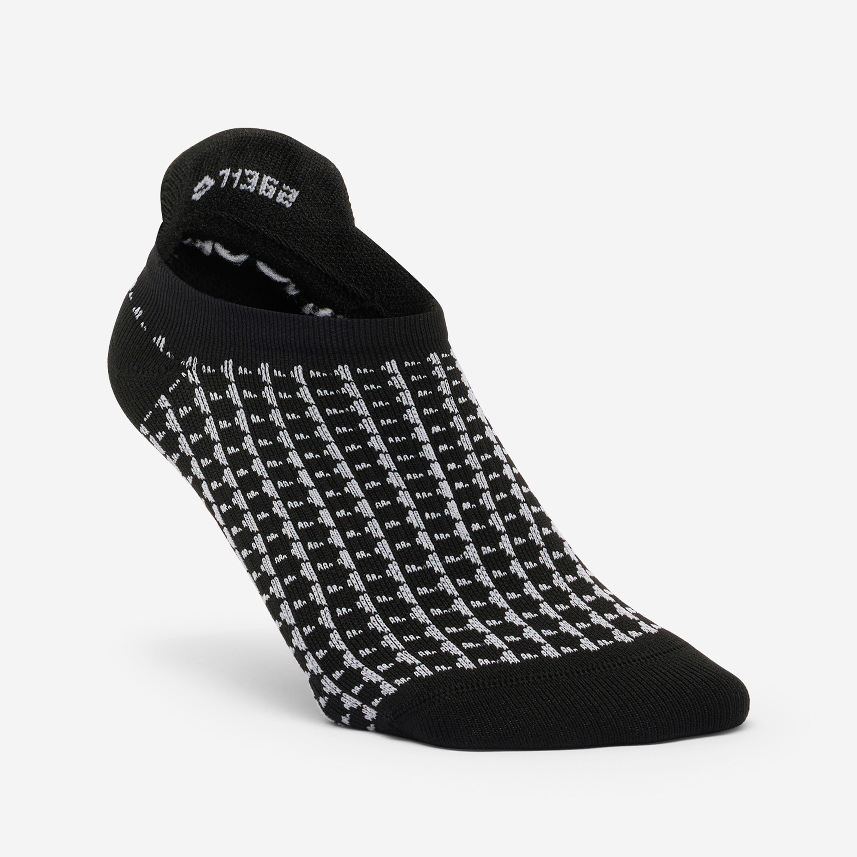 Women's Invisible Fitness Socks Tri-Pack - Black/White - Decathlon