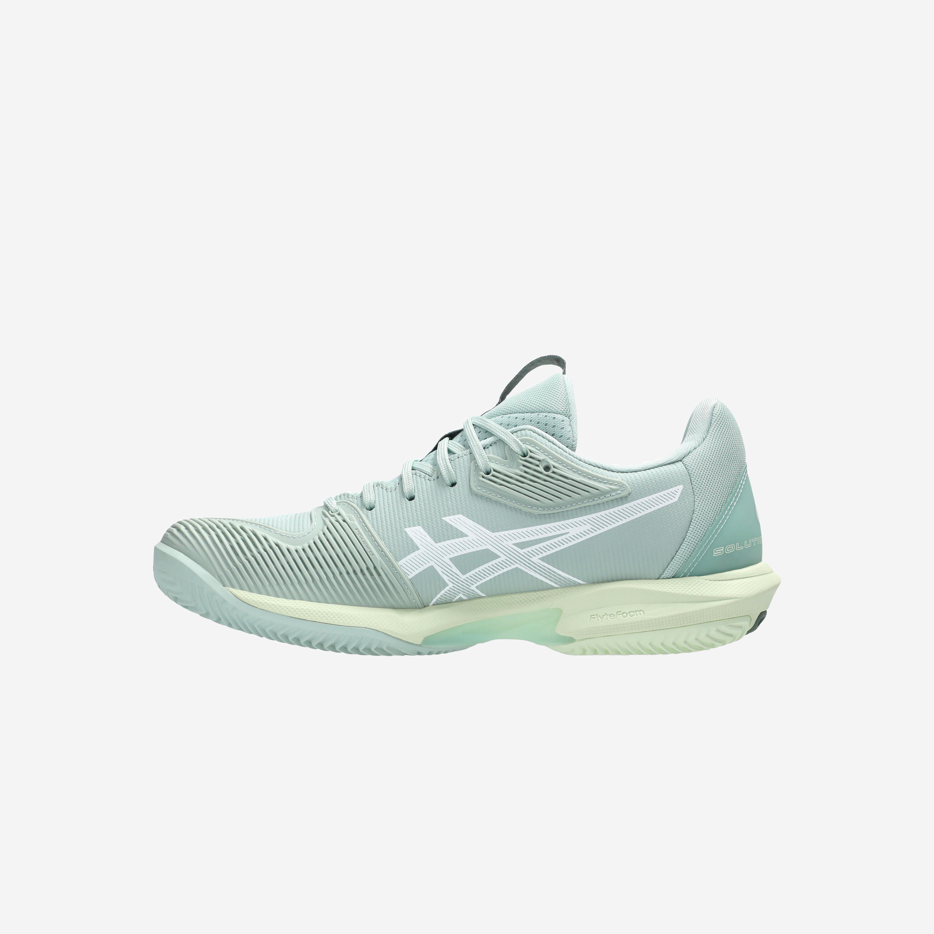 Women's Tennis Clay Court Shoes - Asics Gel Solution Speed FF 3 Light green - Decathlon