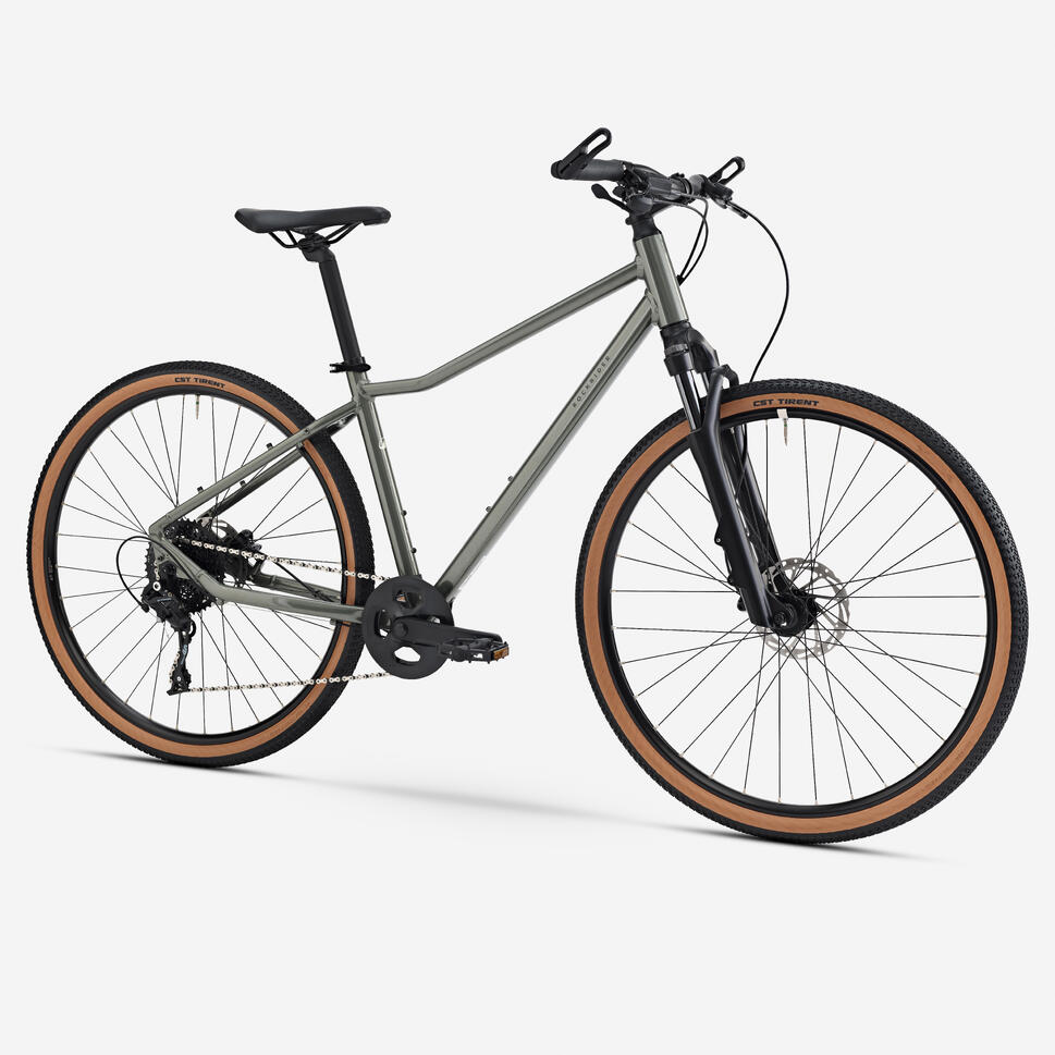 Vélo tout chemin cadre haut, ACTV 500 vert ROCKRIDER | Decathlon