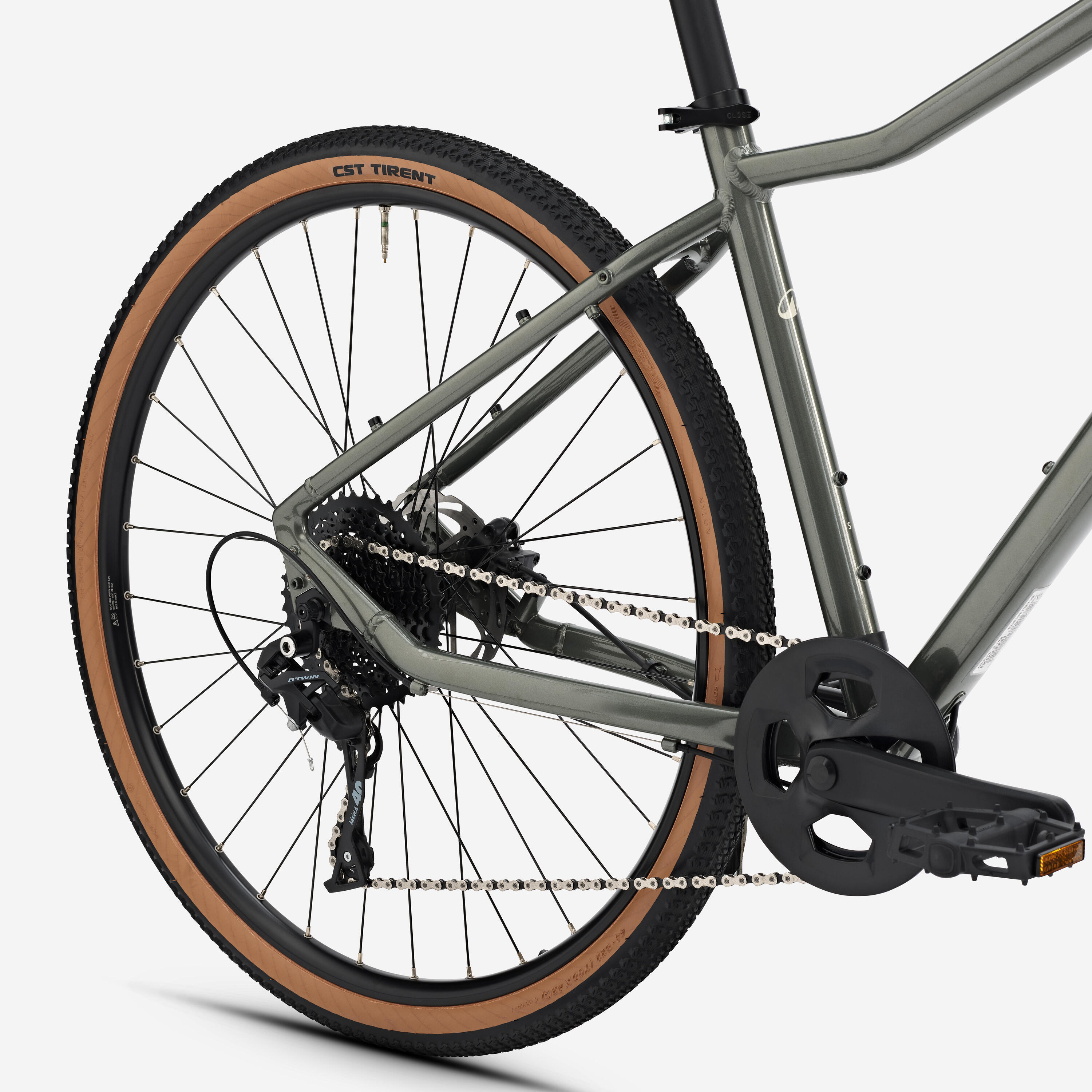 Hybrid bike high frame, ACTV 500 green ROCKRIDER | Decathlon