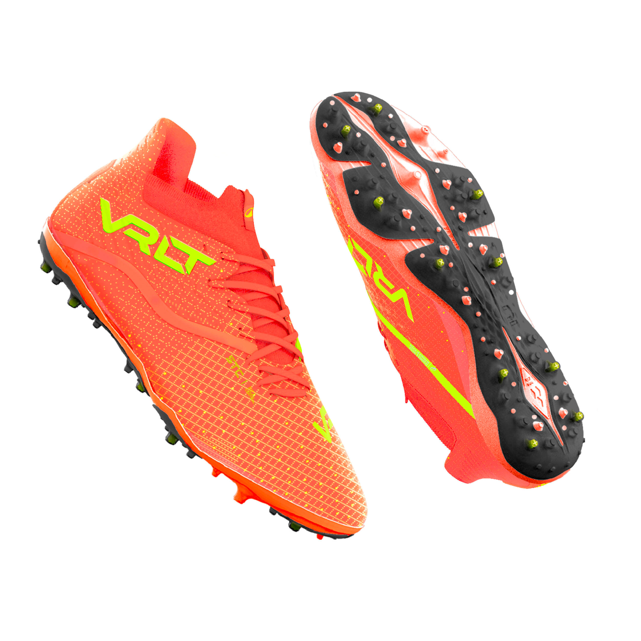 Kinder Fußball Nockenschuhe MG/AG mit Schnürung ‒ VIRALTO III orange ...