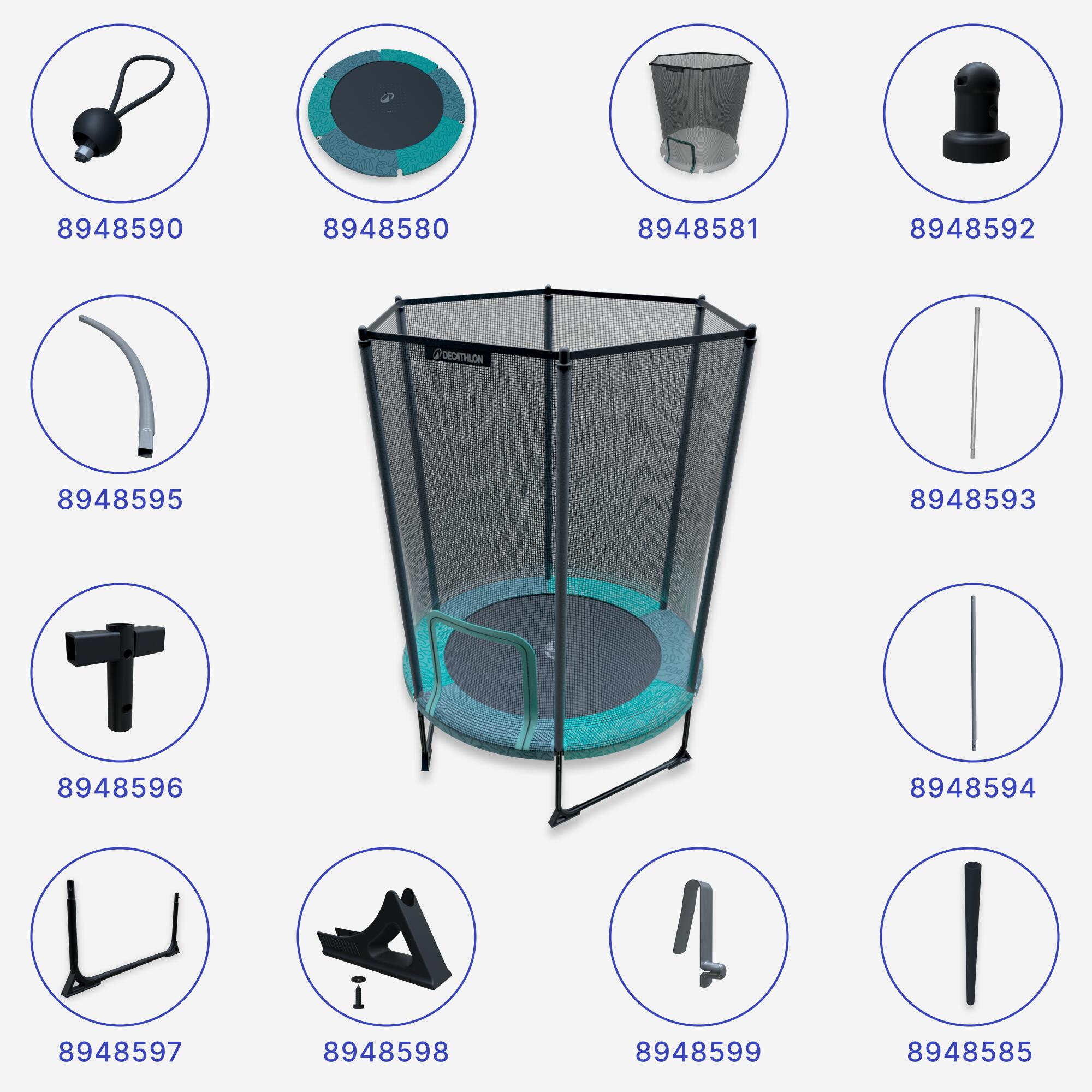 Jumping Surface Frame Section, Trampoline Spare Part, 140 Indoor ...