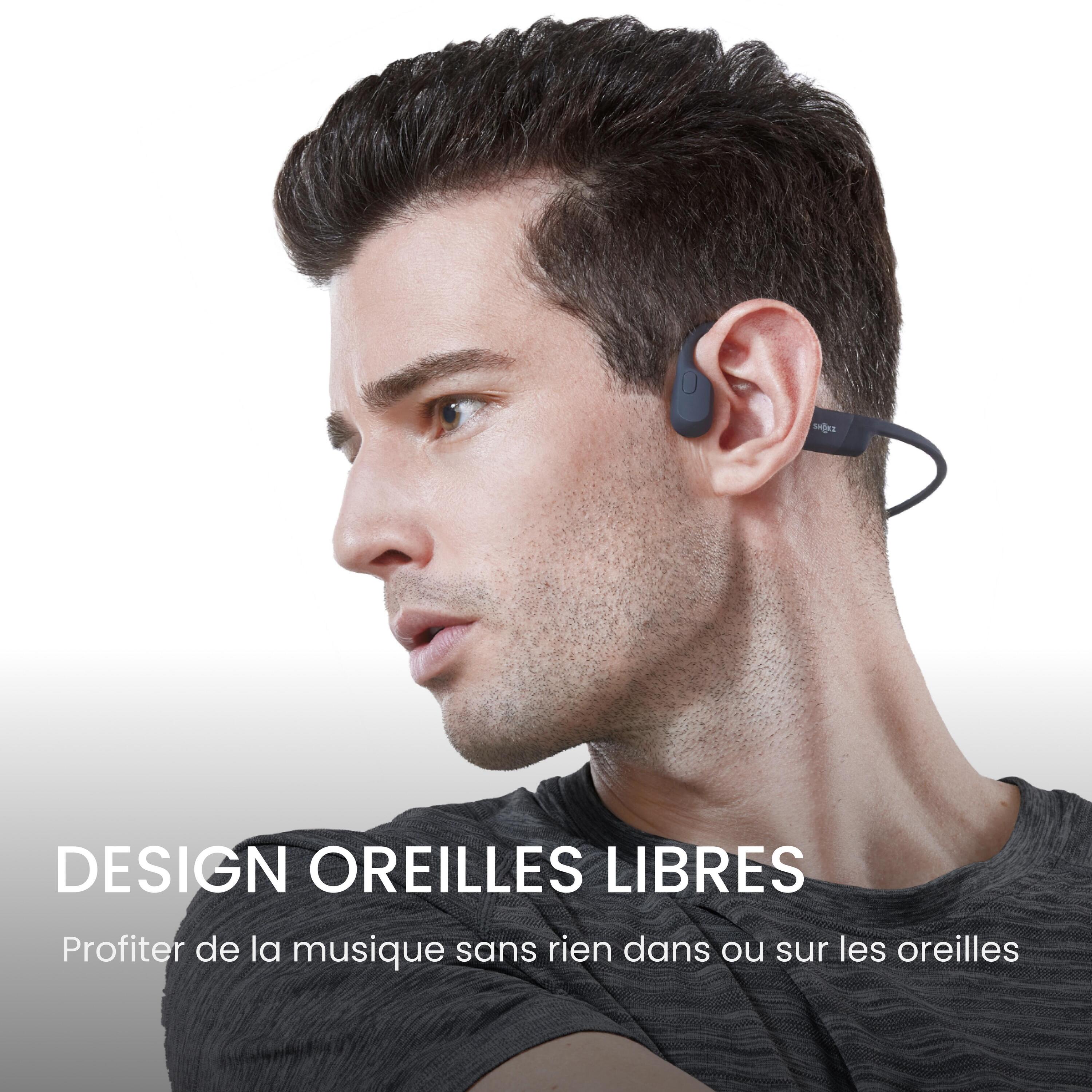 Open-Ear Sports Headphones OpenRun - Black | Decathlon