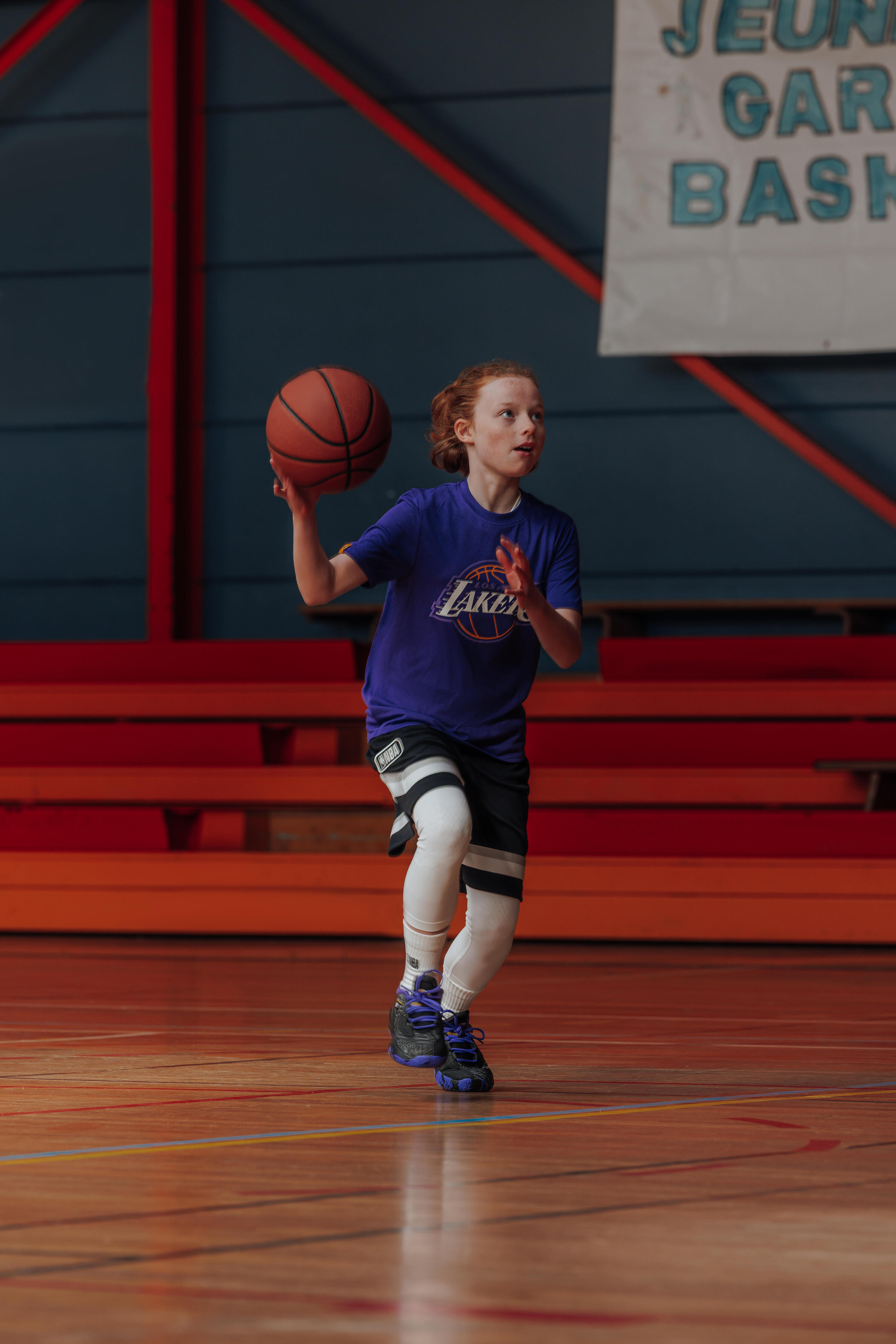 Sous vêtement bas / collant 3/4 tight de basketball enfant nba blanc ...