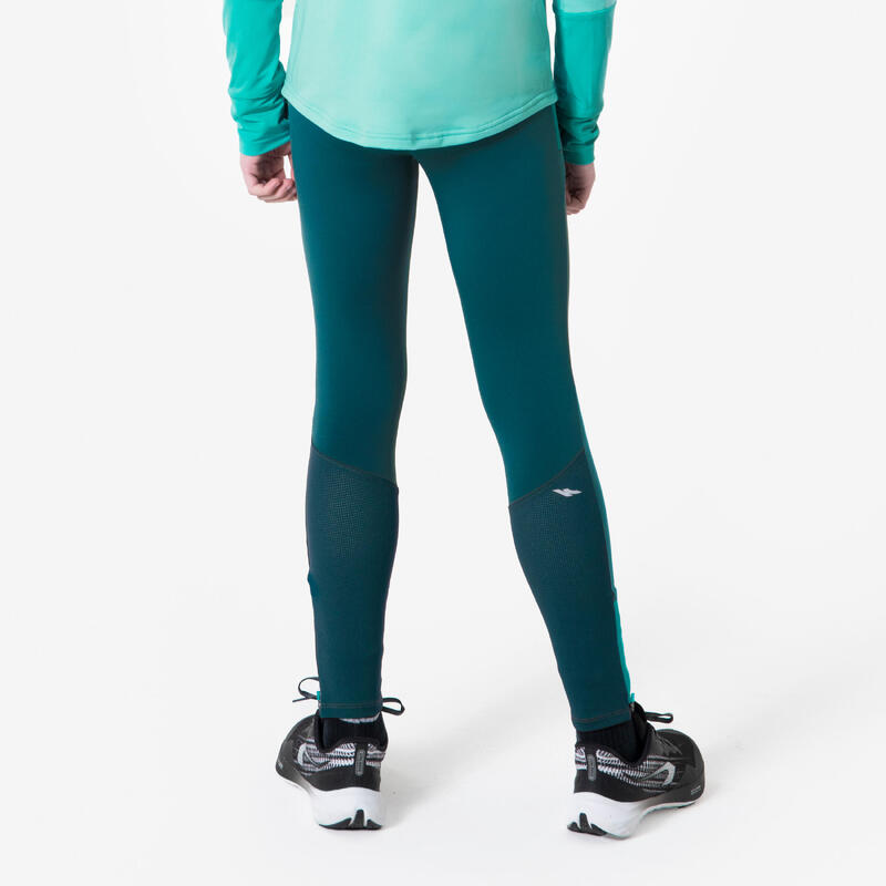 Collant de running technique Fille, KIPRUN 900 stretch Bleu vert KIPRUN ...