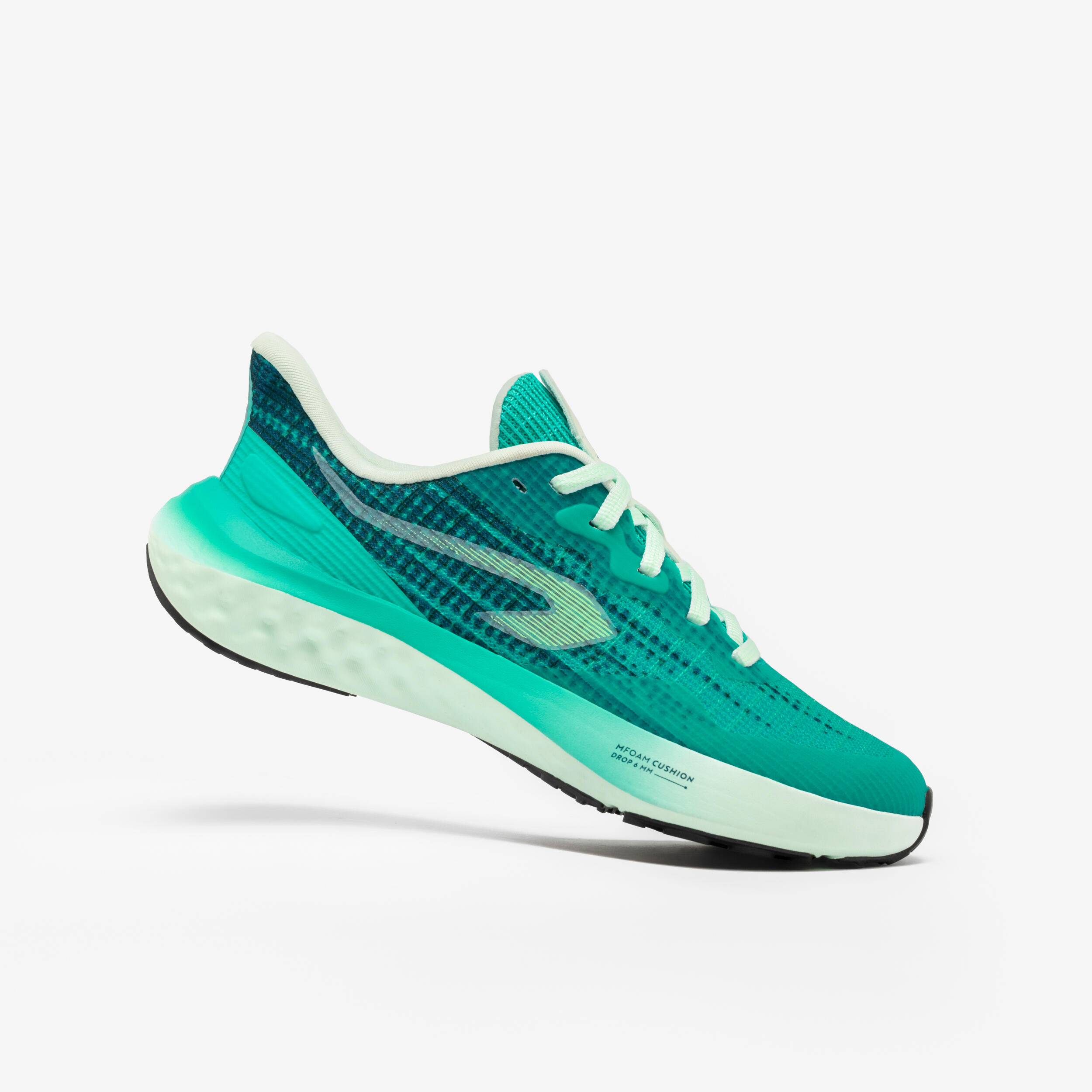 Children's Running Shoes - KIPRUN K500 FAST - Green turquoise - Decathlon