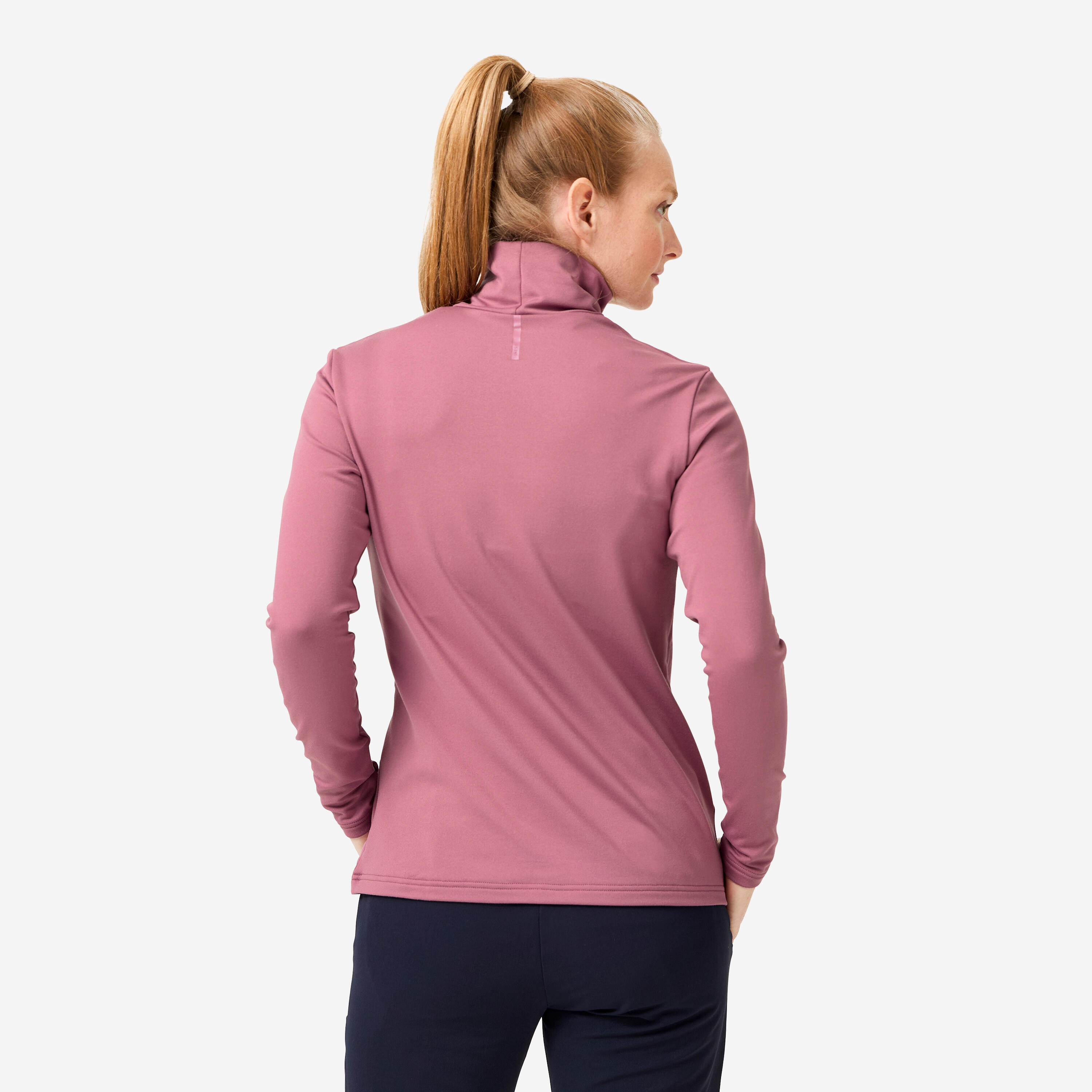 Dolcevita termico golf donna CW 500 rosa scuro INESIS | Decathlon
