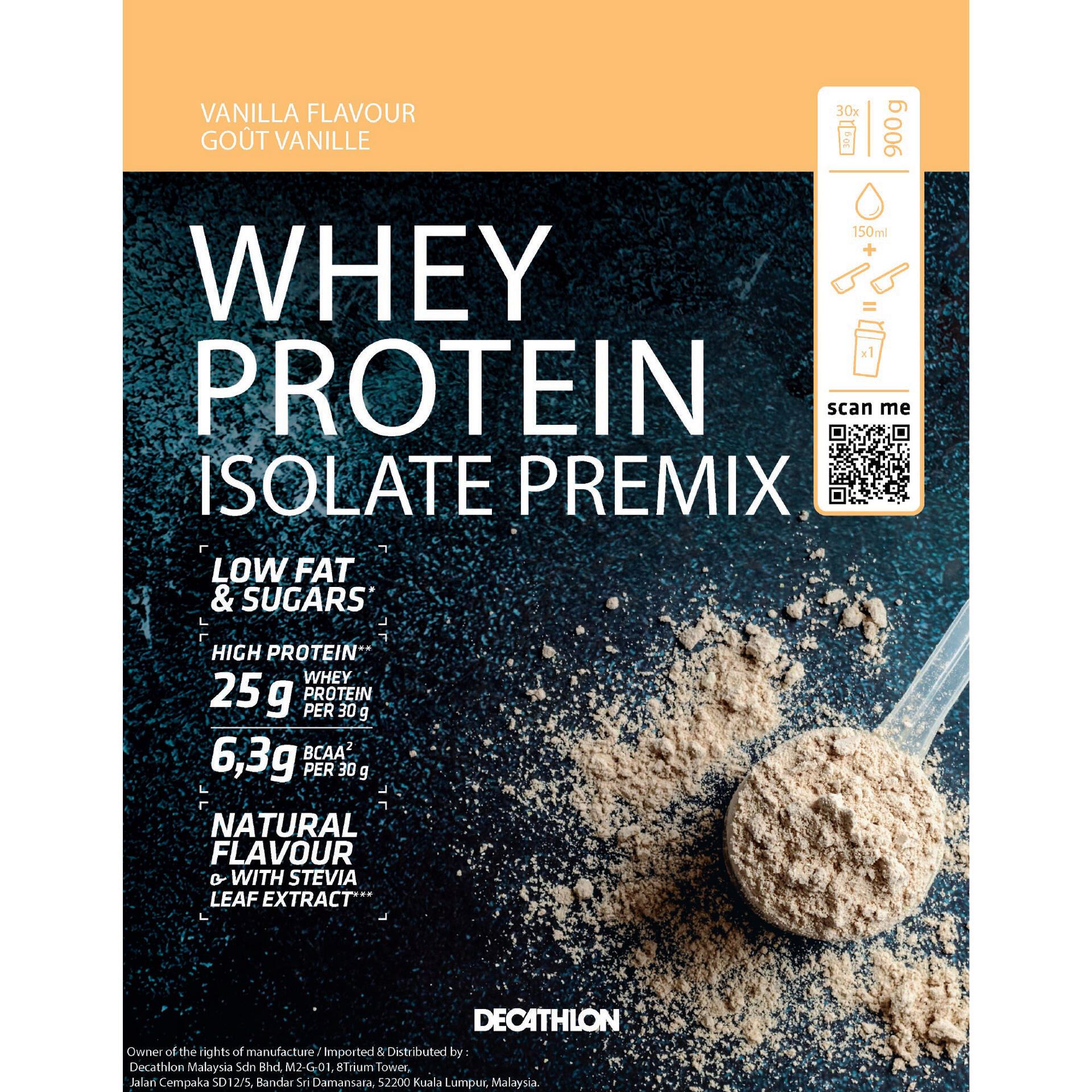 WHEY PROTEIN ISOLATE PREMIX 900G - VANILLA