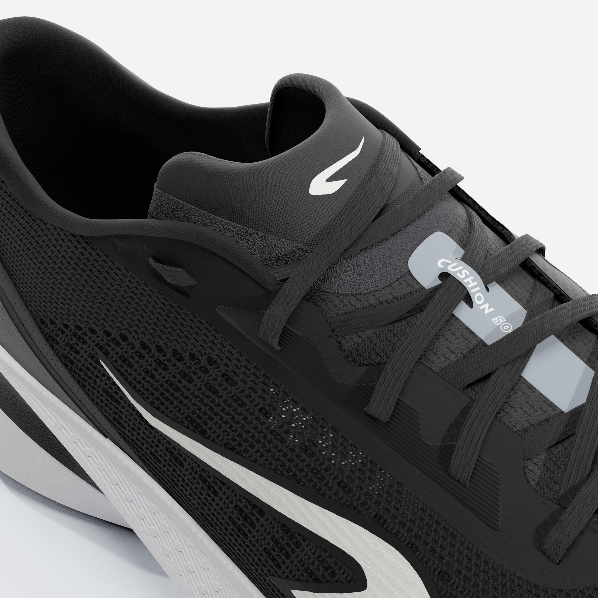 Tenis de Running Hombre - Kiprun Cushion 500 Blanco Negro - Decathlon