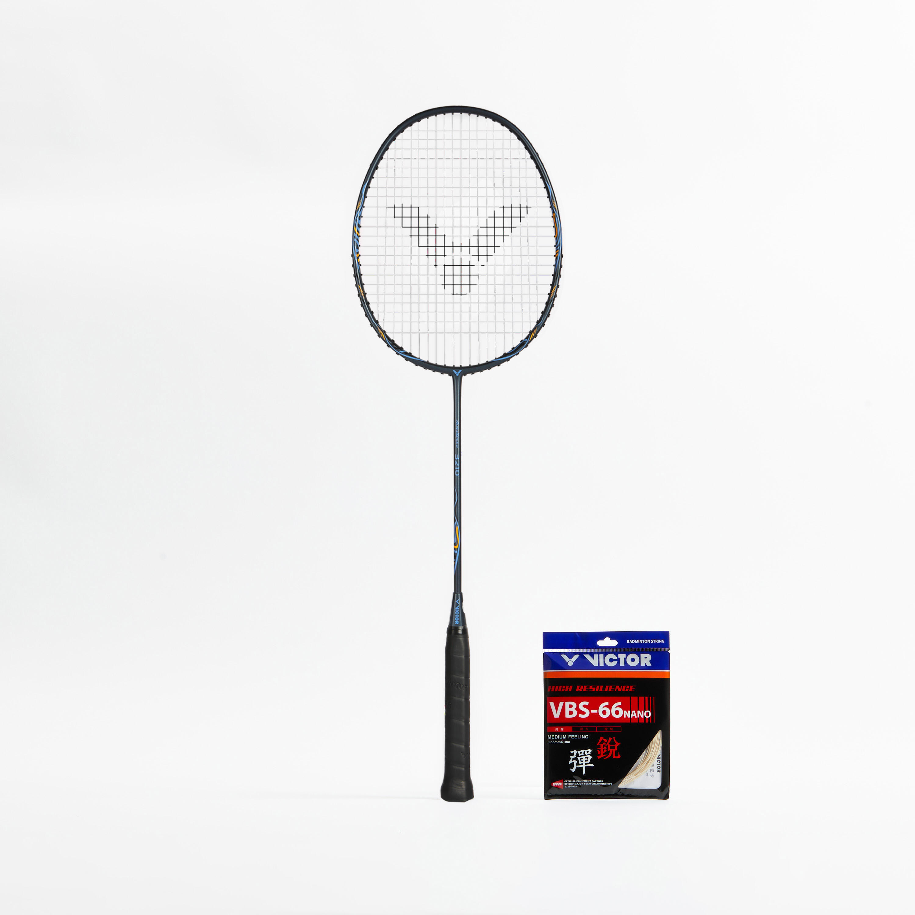 Badminton Racket AuraSpeed 3210 K + VBS-66 Strings - Decathlon