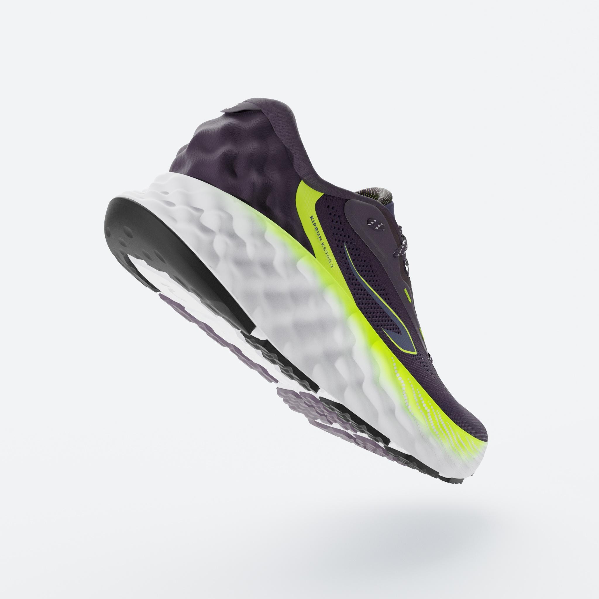 Men's running shoes, Kiprun KS900.2 Purple/yellow - Decathlon