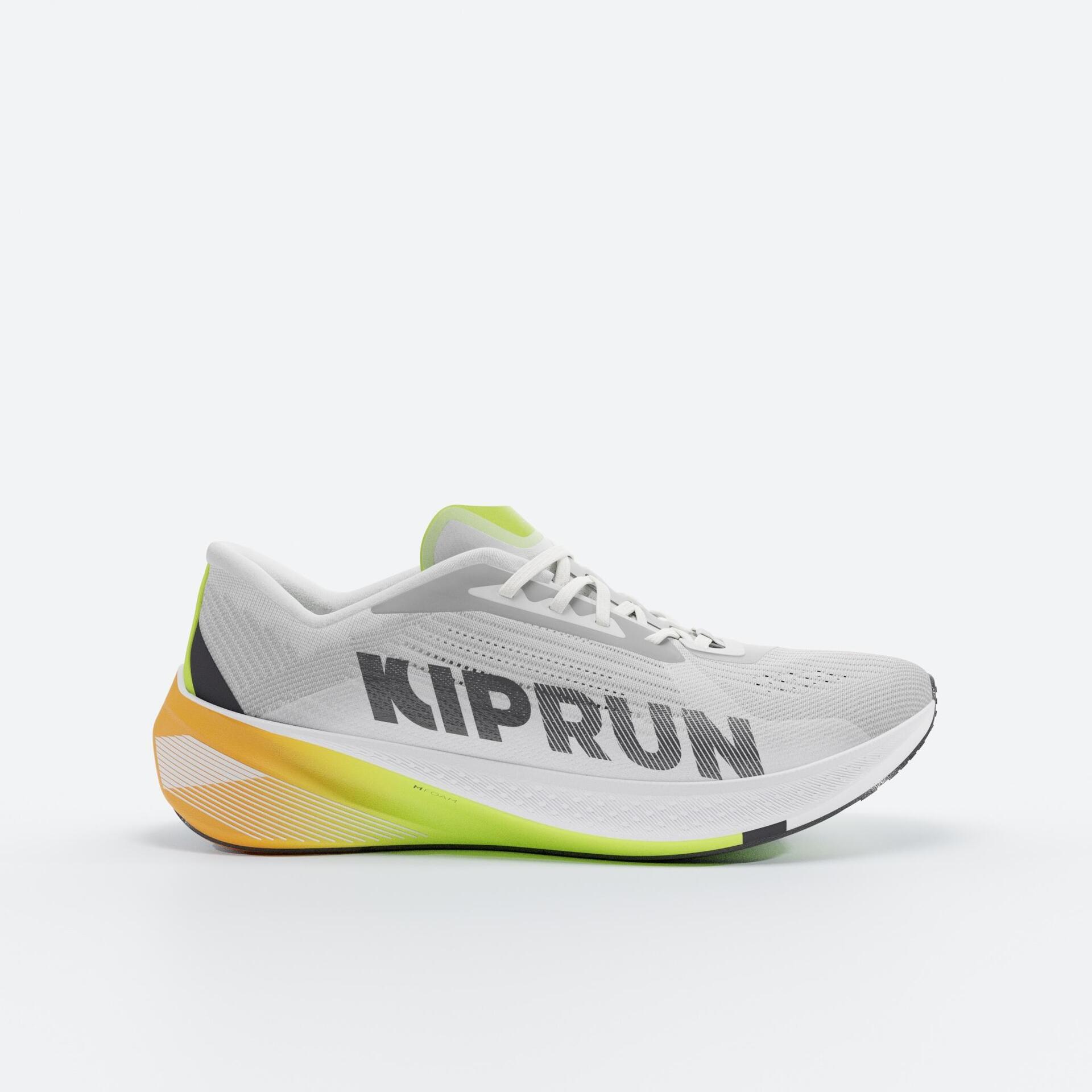 Men's versatile road running shoes, KIPRUN KIPCORE PREMIUM, grey/green