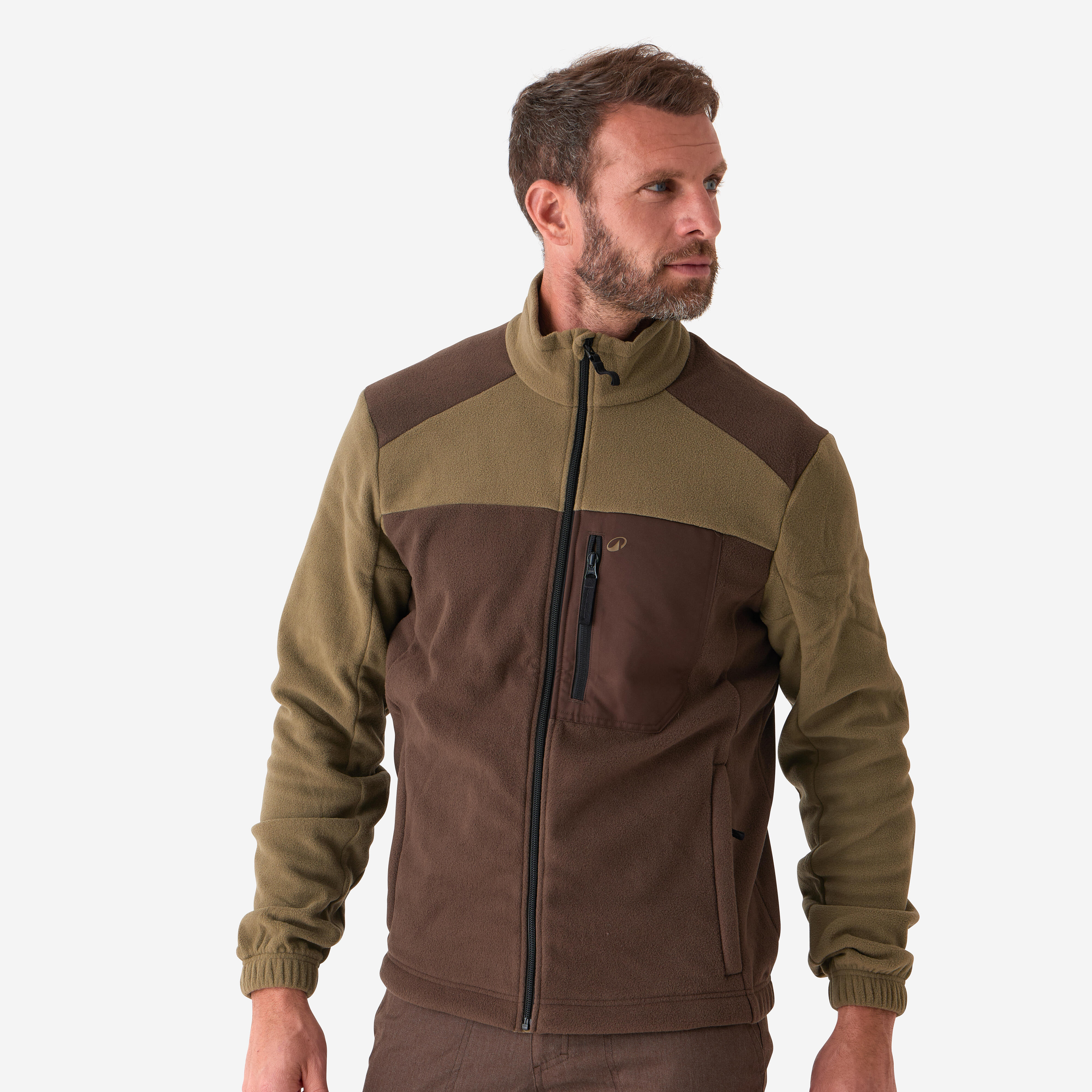 FLEECE 500 TWO-TONE BROWN - Decathlon