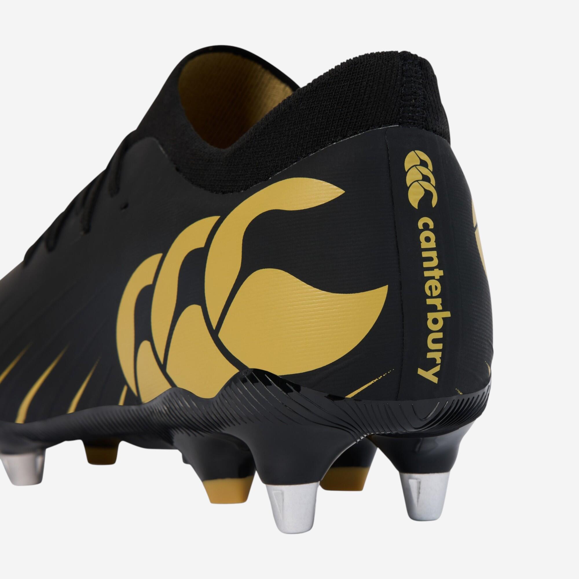 Botas de rugby adulto - Canterbury Speed Falcon Pro SG negro y dorado ...