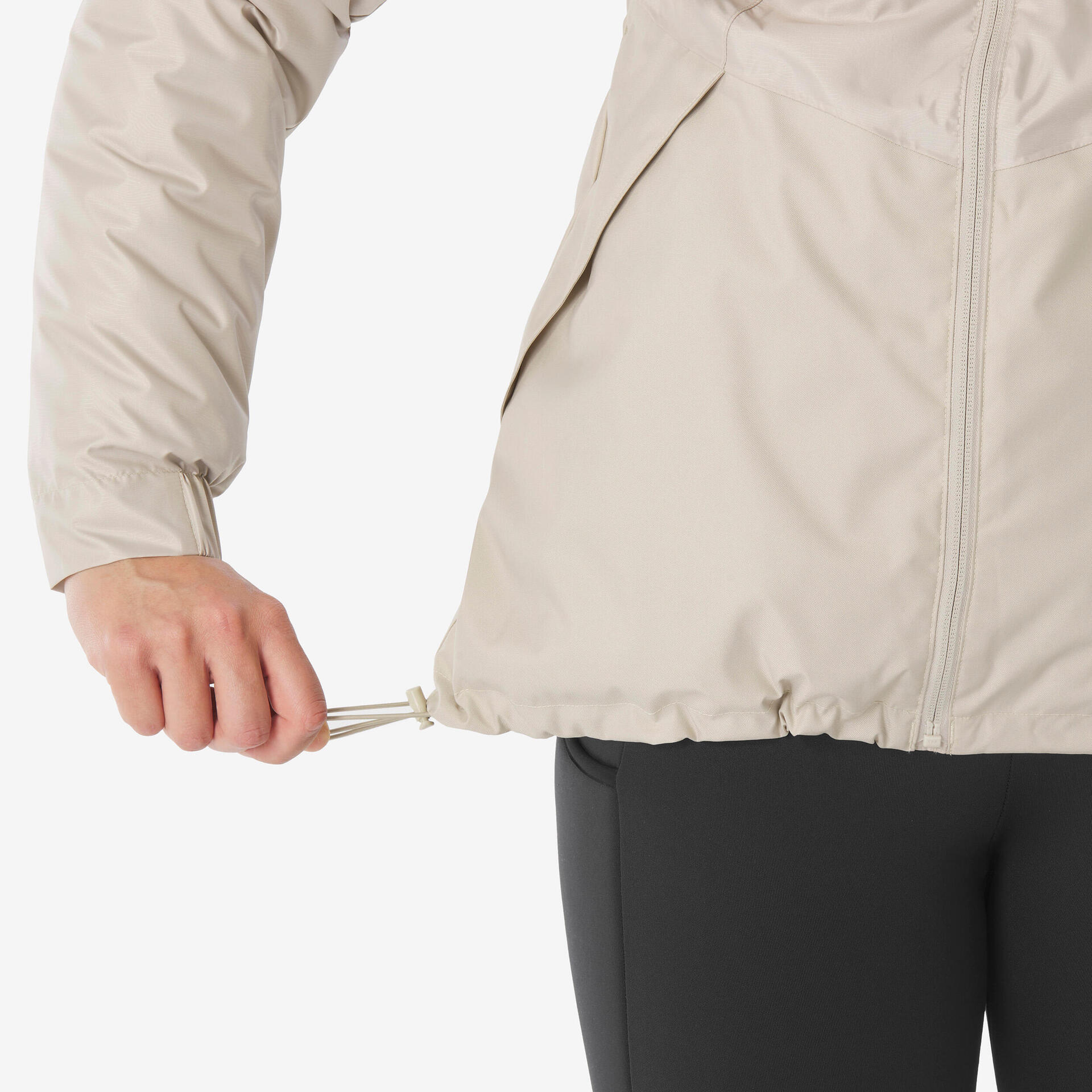 Women’s Waterproof Winter Hiking Jacket -5°C NH100 - Beige